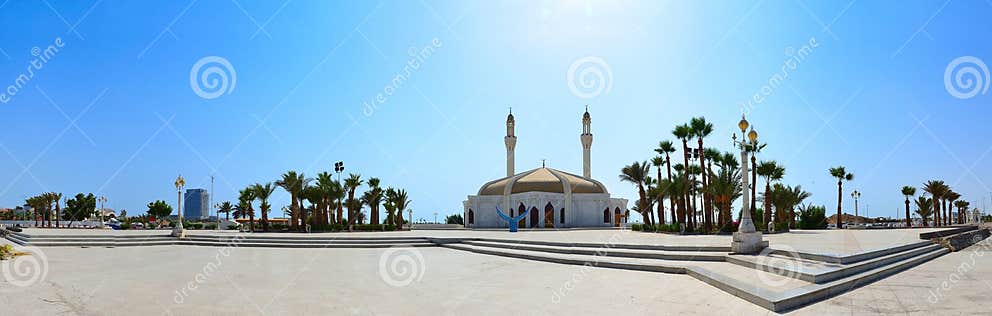 Anani Mosque in Jeddah in Panorama Stock Photo - Image of anani ...