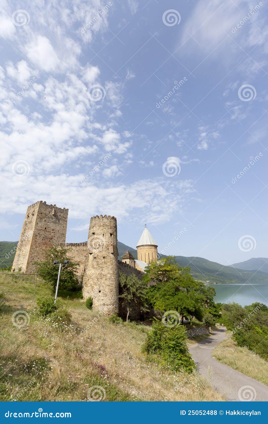 Old Ananuri Castle In Georgia. Fortress With Orthodox Monastery And ...