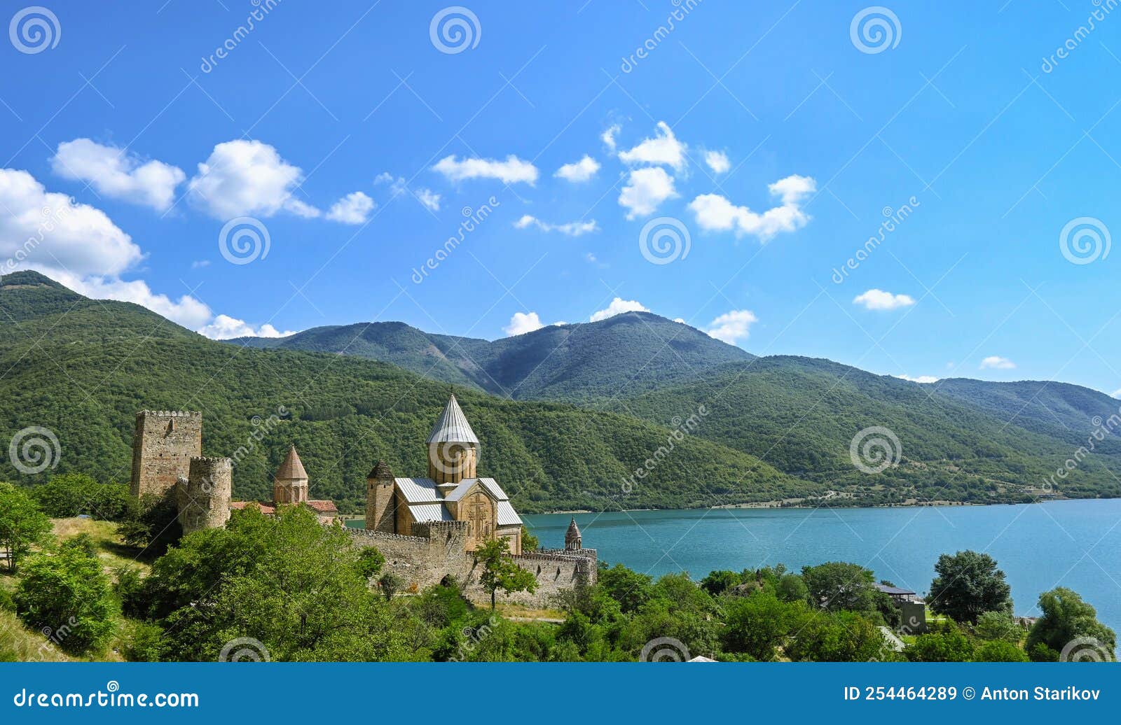 Ananuri Castle Complex on the Aragvi River Stock Image - Image of ...