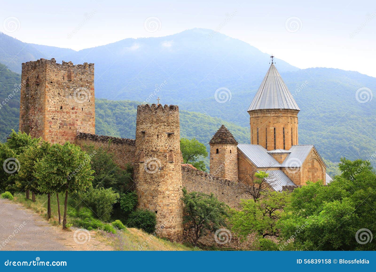 Ananuri (Georgia) stock photo. Image of completely, monastery - 56839158