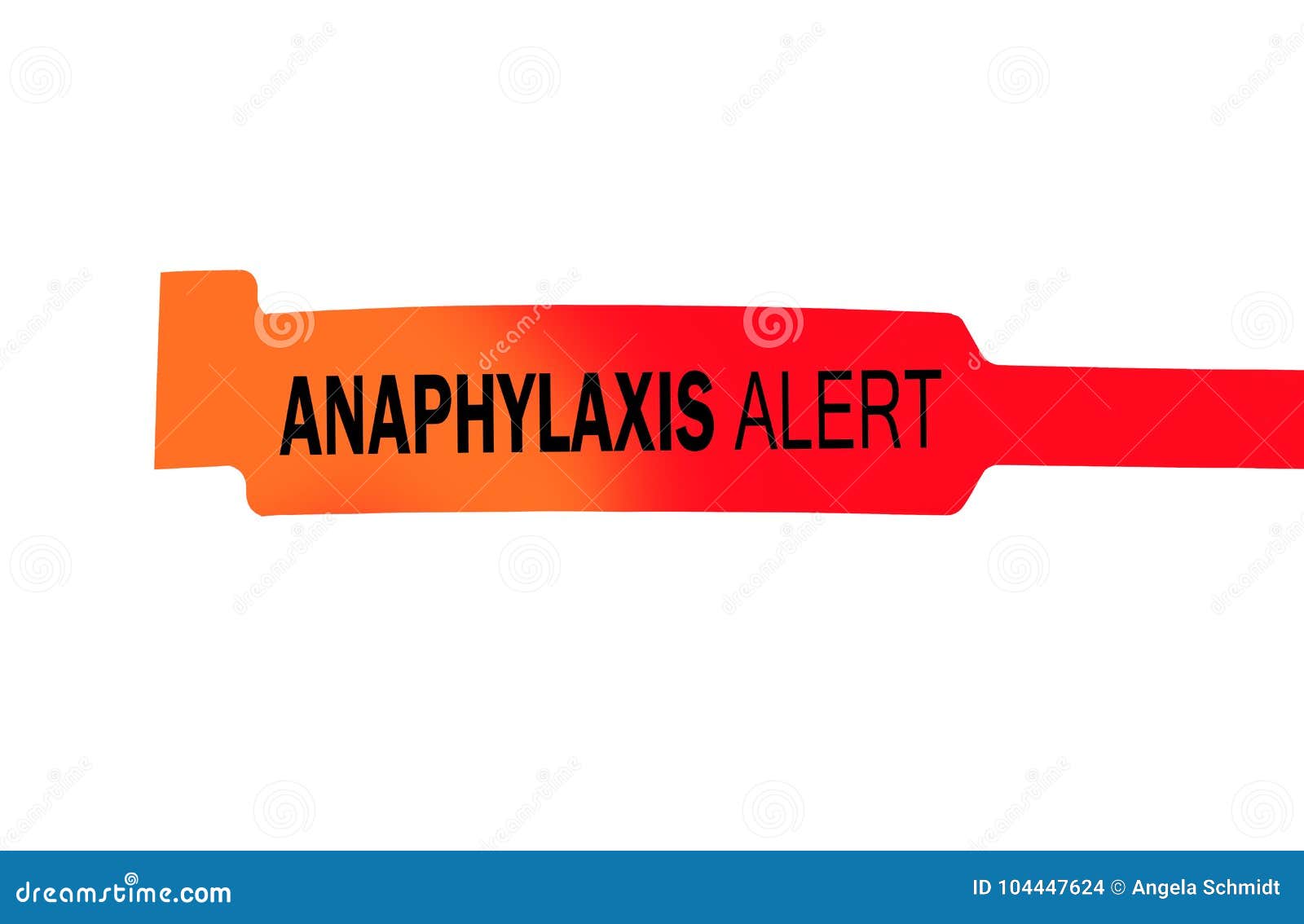 Anaphylaxis Alert stock photo. Image of anaphylactic - 104447624