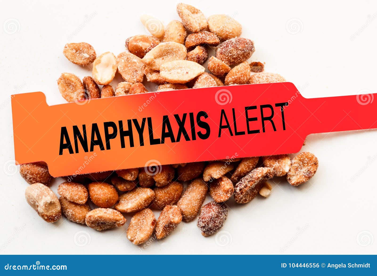 Anaphylaxis Alert Peanuts stock photo. Image of illness - 104446556