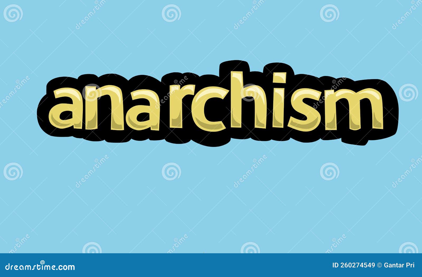 ANARCHISM Writing Vector Design on a Blue Background Stock Vector ...