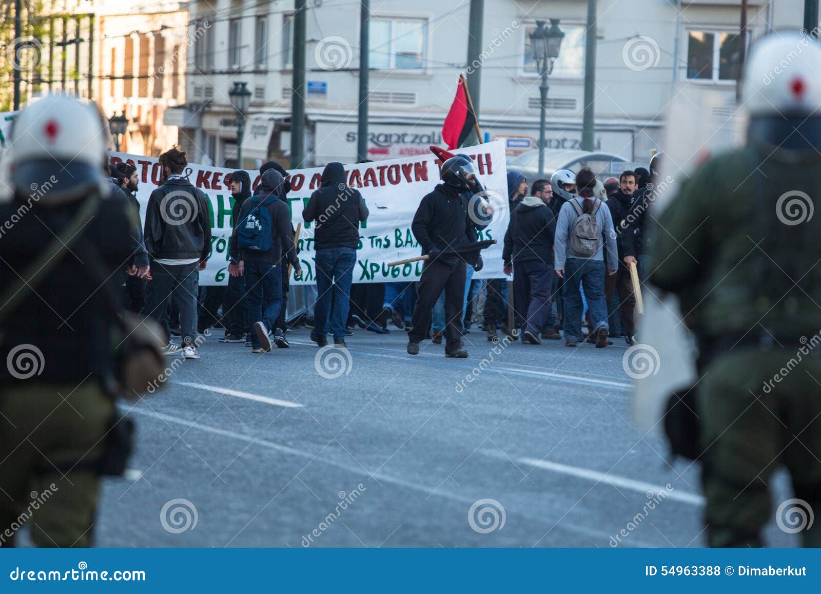 Anarchist Protests in Athens, Greece Editorial Stock Photo - Image of ...