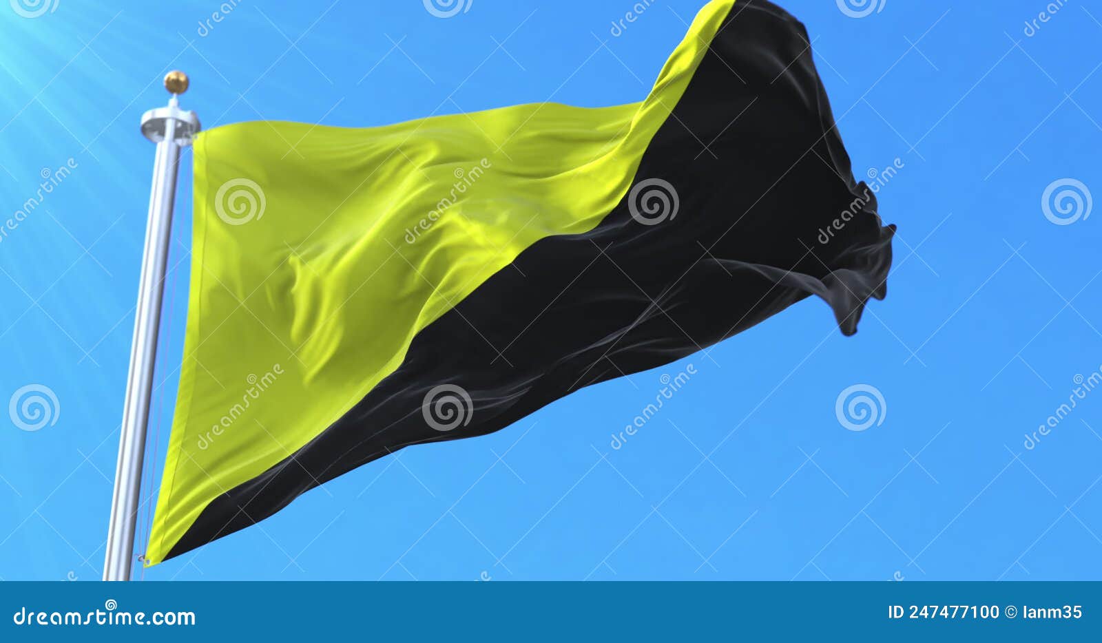 Anarcho Capitalism Flag. Loop Stock Footage - Video of icon, capitalist ...