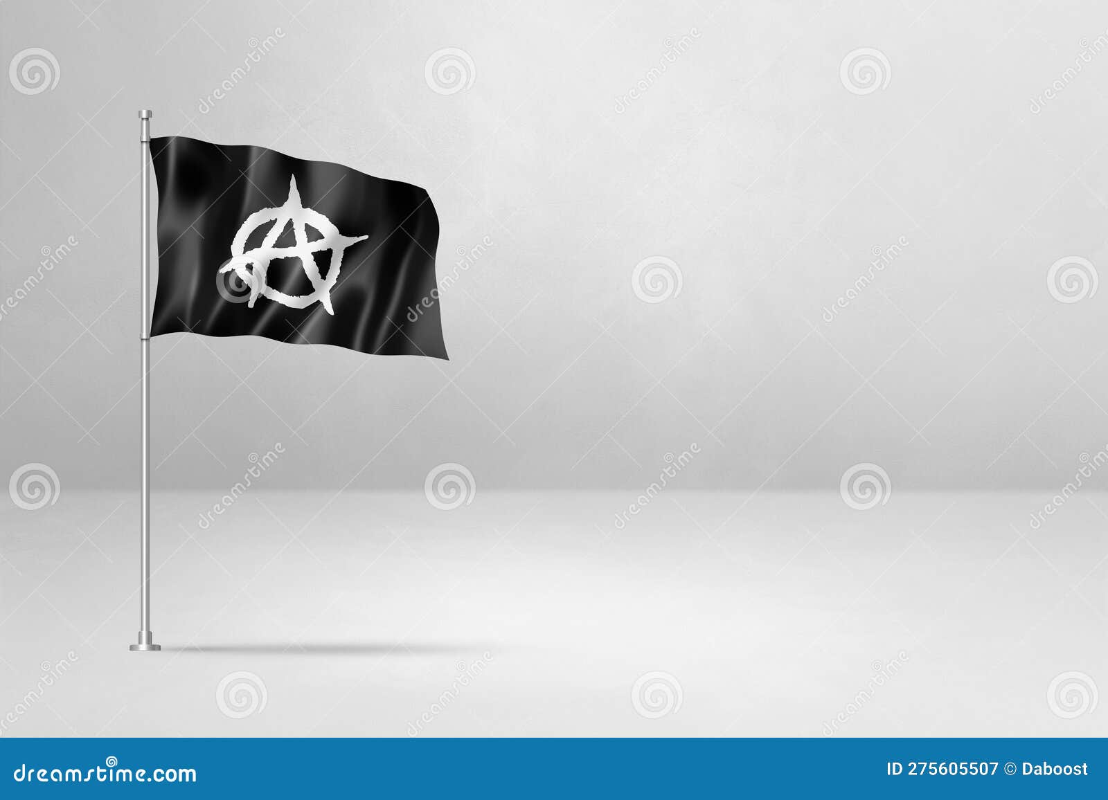 Anarchy Flag Isolated on White Stock Illustration - Illustration of ...