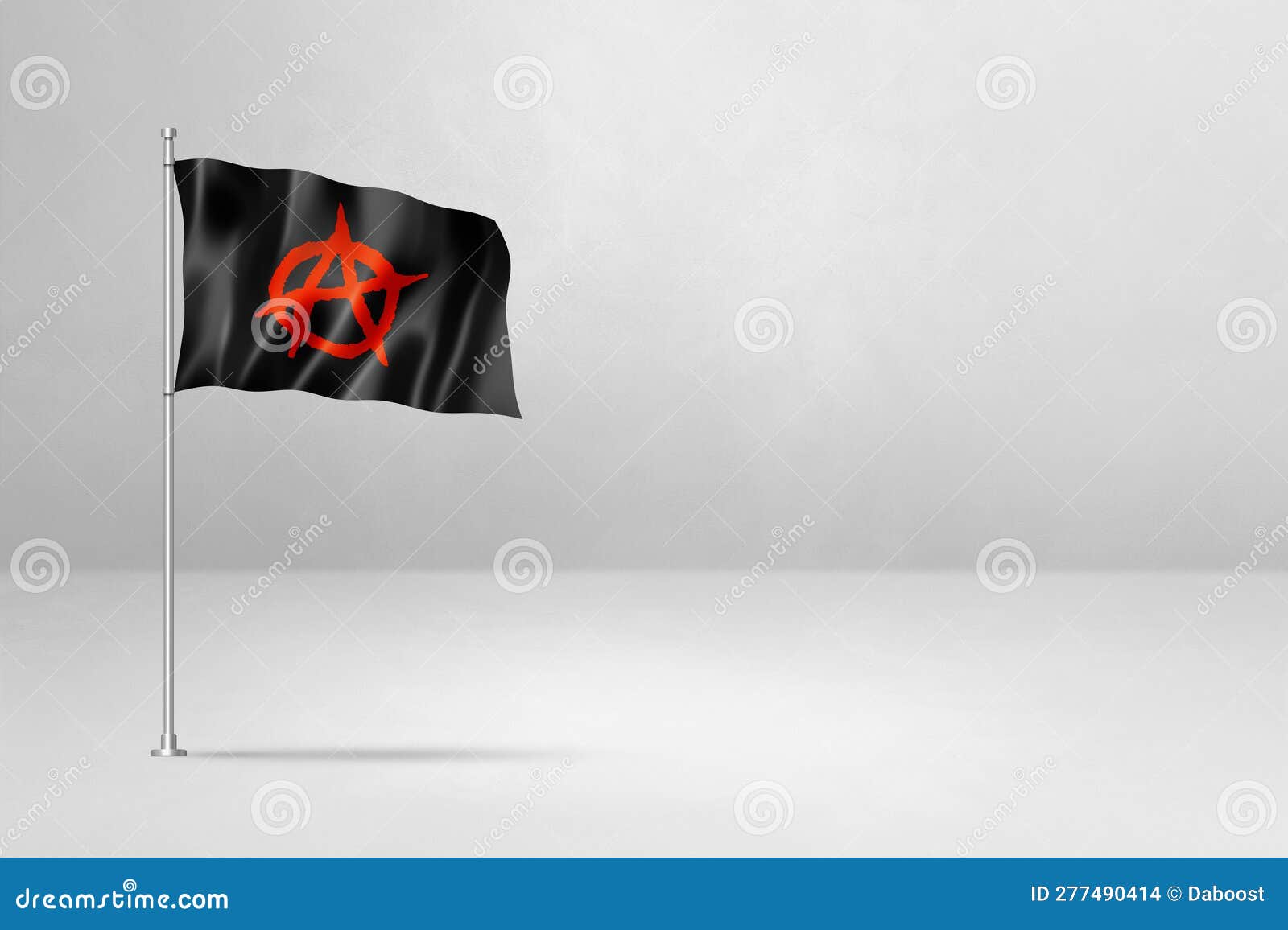 Anarchy Flag Isolated on White Stock Illustration - Illustration of ...