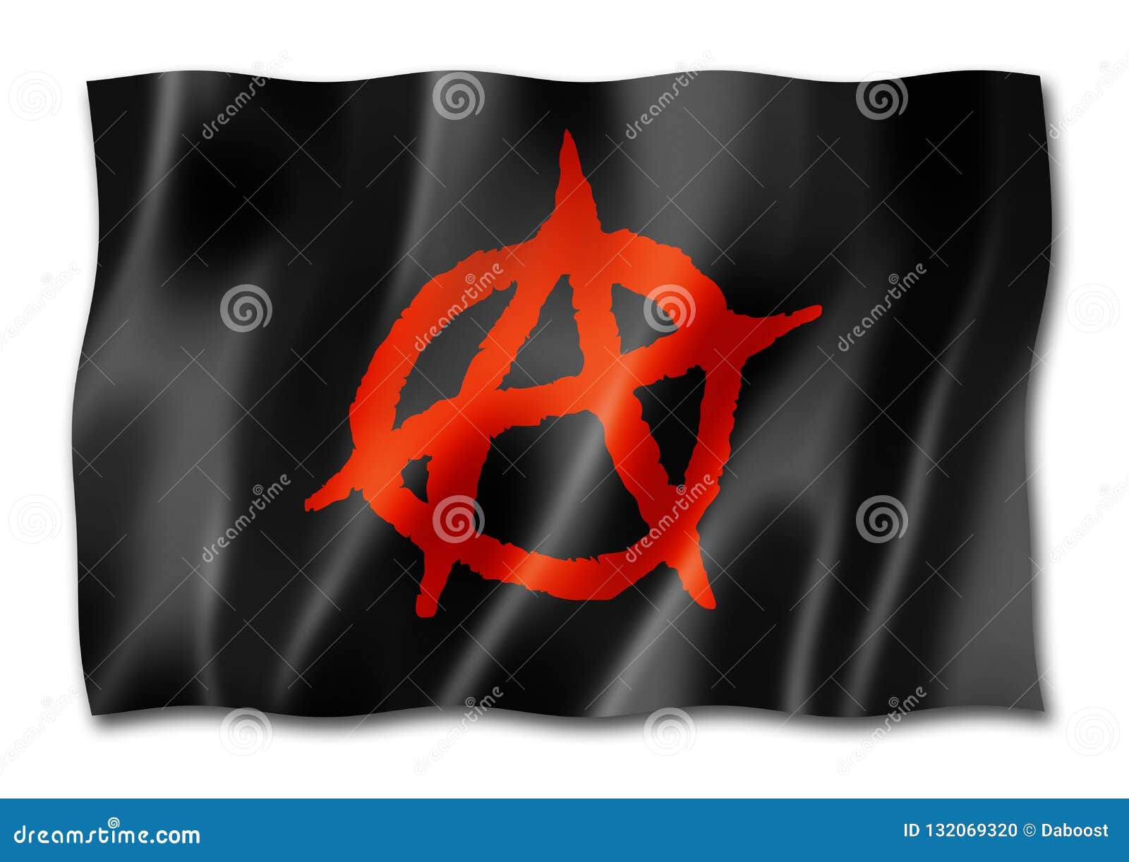 Anarchy Flag Isolated on White Stock Illustration - Illustration of ...