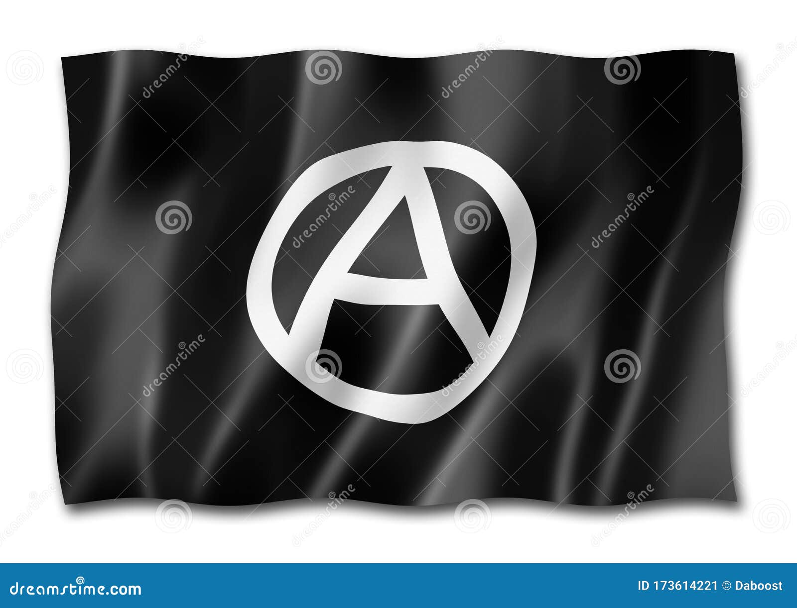 Anarchy Flag Isolated on White Stock Illustration - Illustration of ...