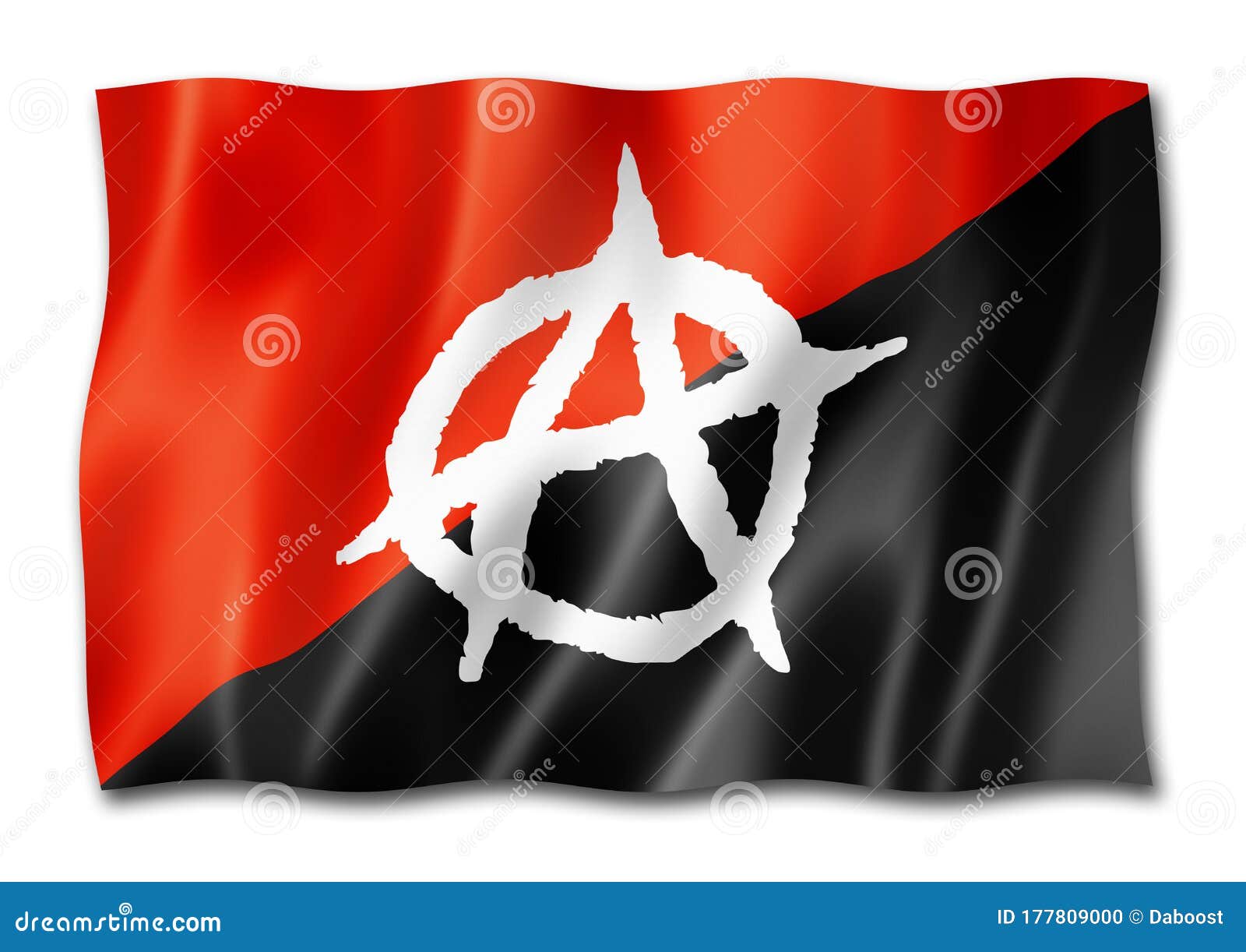 Anarchy Flag Isolated on White Stock Illustration - Illustration of ...