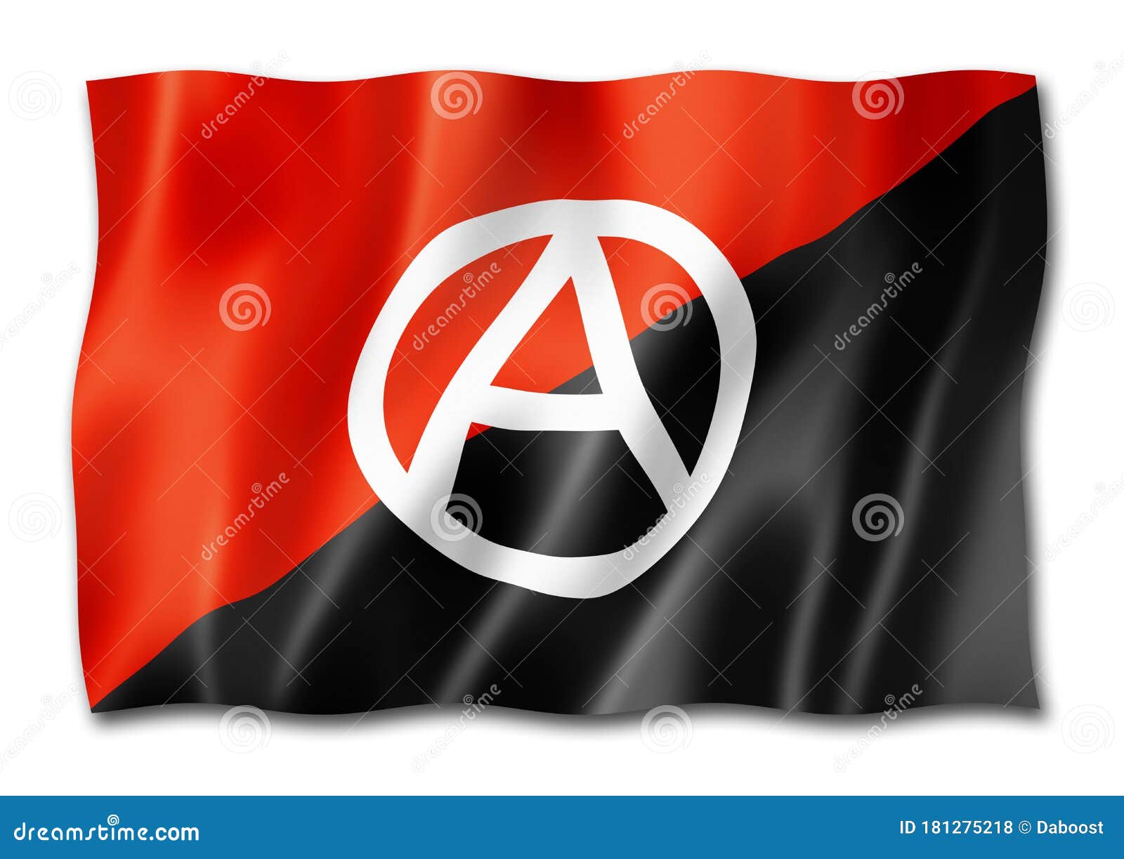 Anarchy Flag Isolated on White Stock Illustration - Illustration of ...