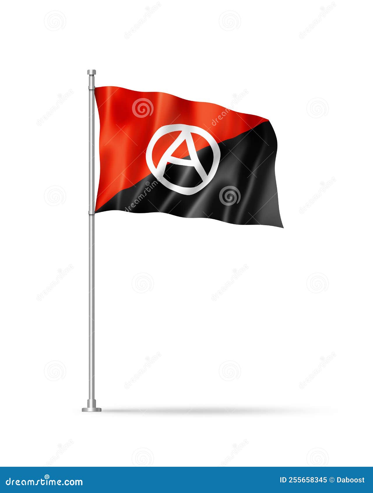 Anarchy Flag Isolated on White Stock Illustration - Illustration of ...
