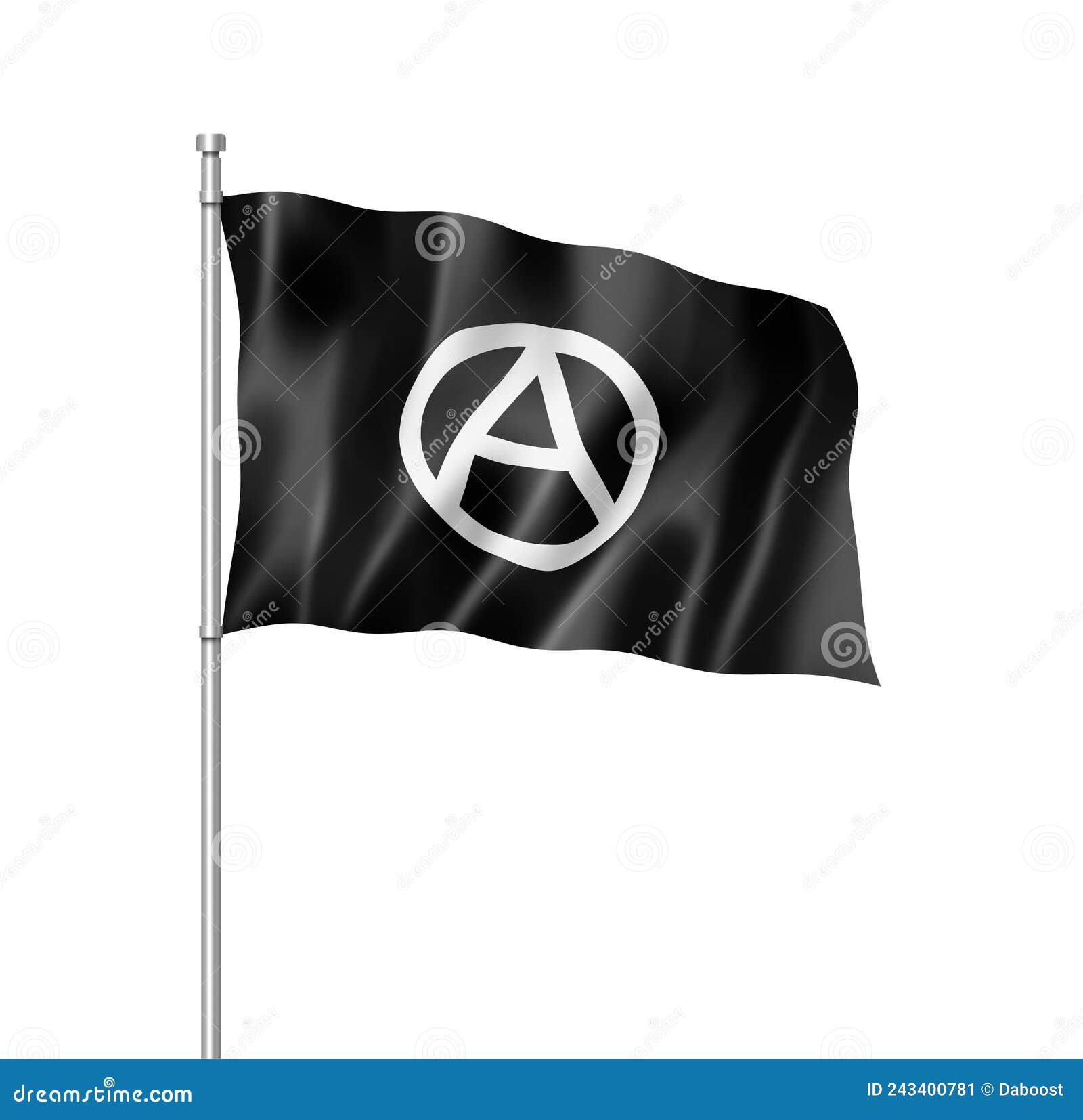 Anarchy Flag Isolated on White Stock Illustration - Illustration of ...