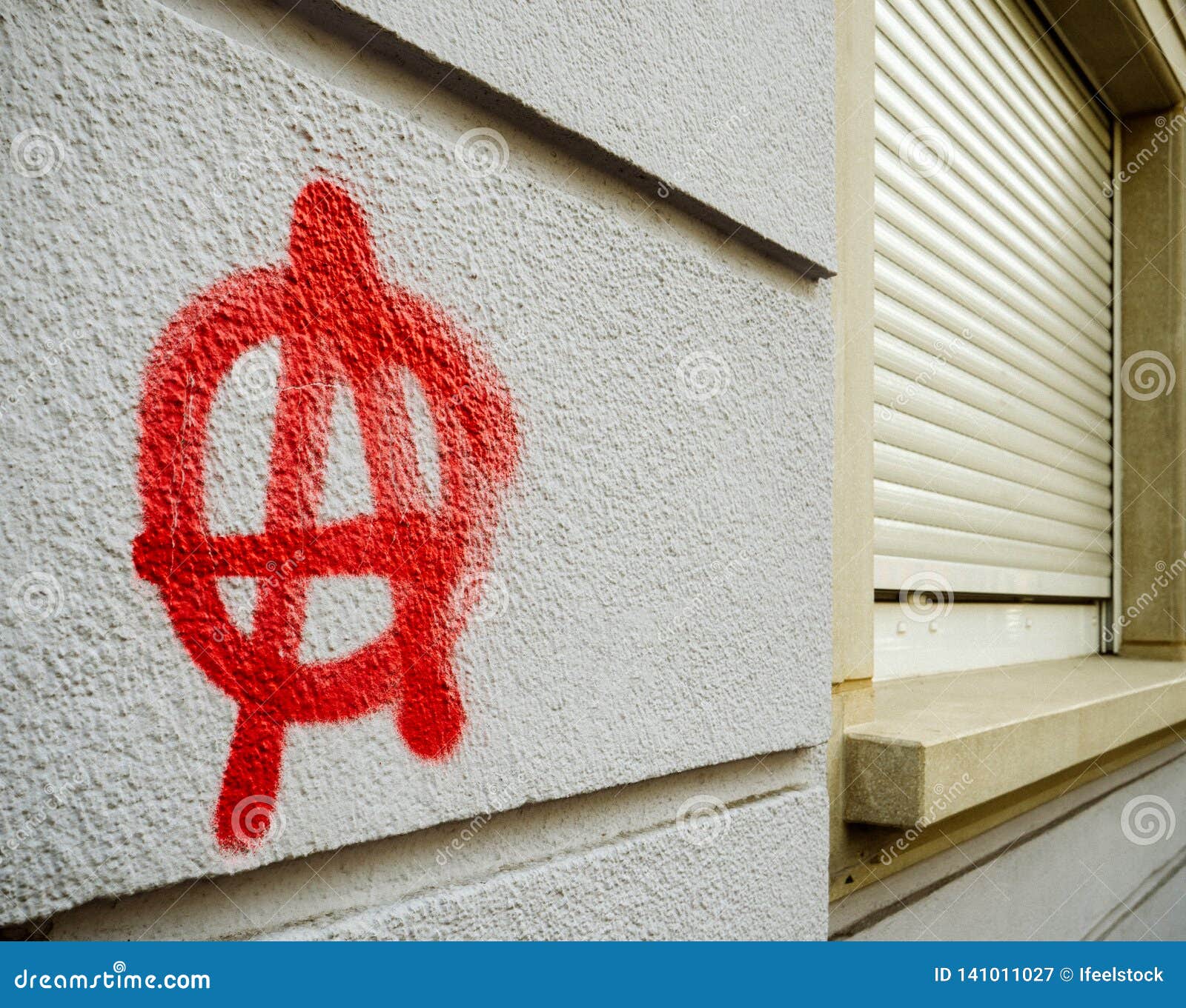 Graffiti Anarchy Sign Sprayed On White Isolated Background Royalty-Free ...