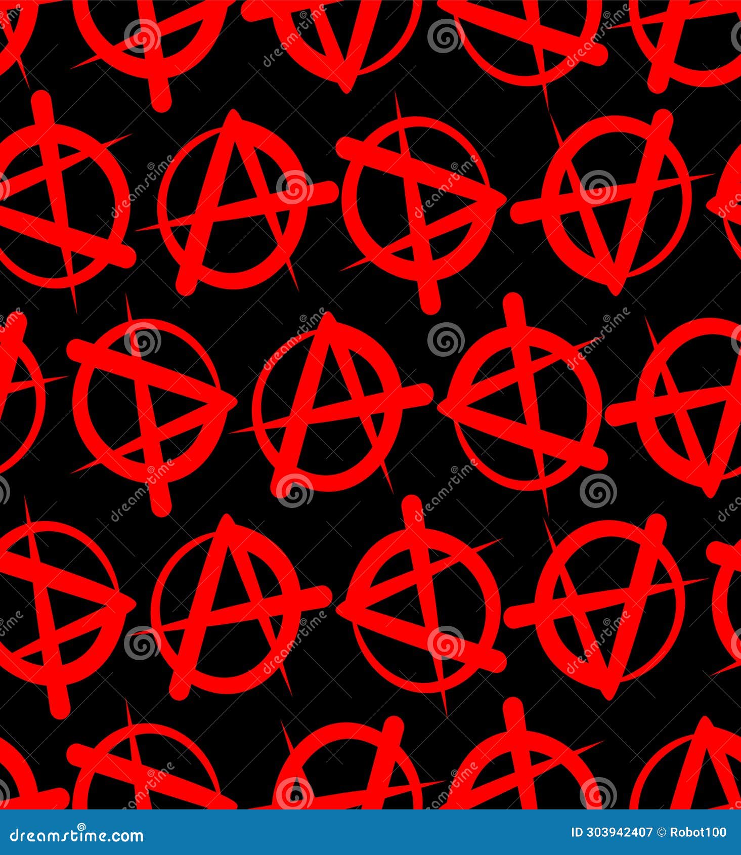 Anarchy Pattern Seamless. Lack of Organized Power Symbol Background ...