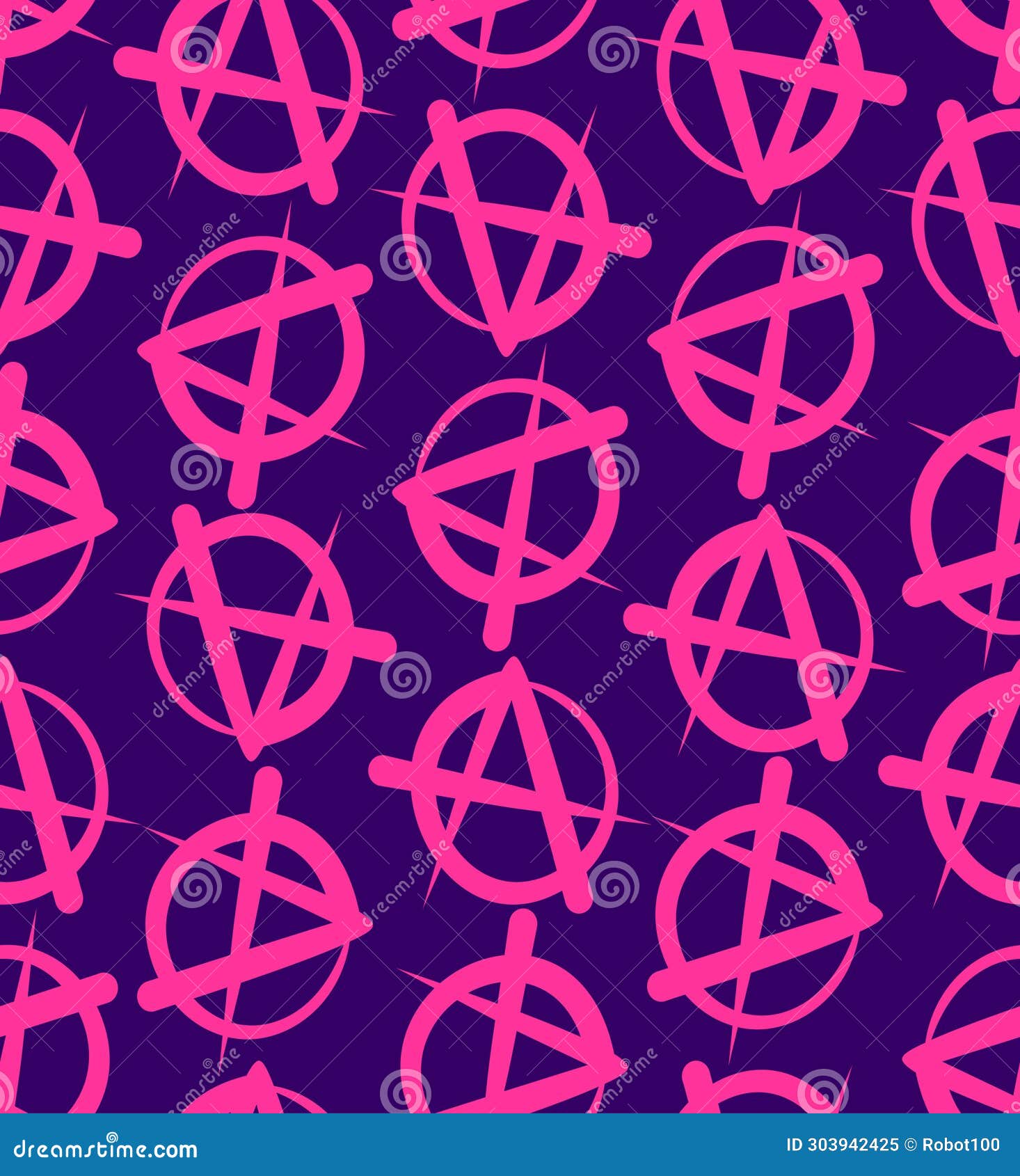 Anarchy Pattern Seamless. Lack of Organized Power Symbol Background ...