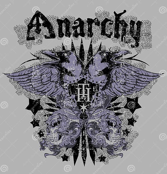 Anarchy stock vector. Illustration of dark, artwork, crow - 34644600