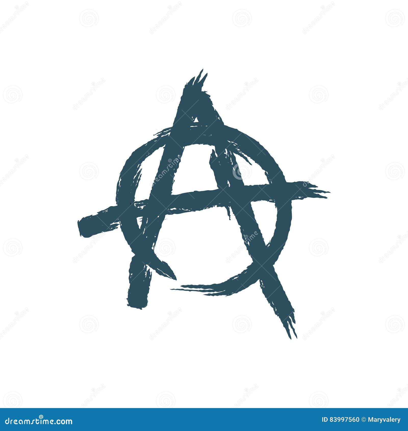 Anarchy Sign. Vector Image, White Background. Anarchist Star ...