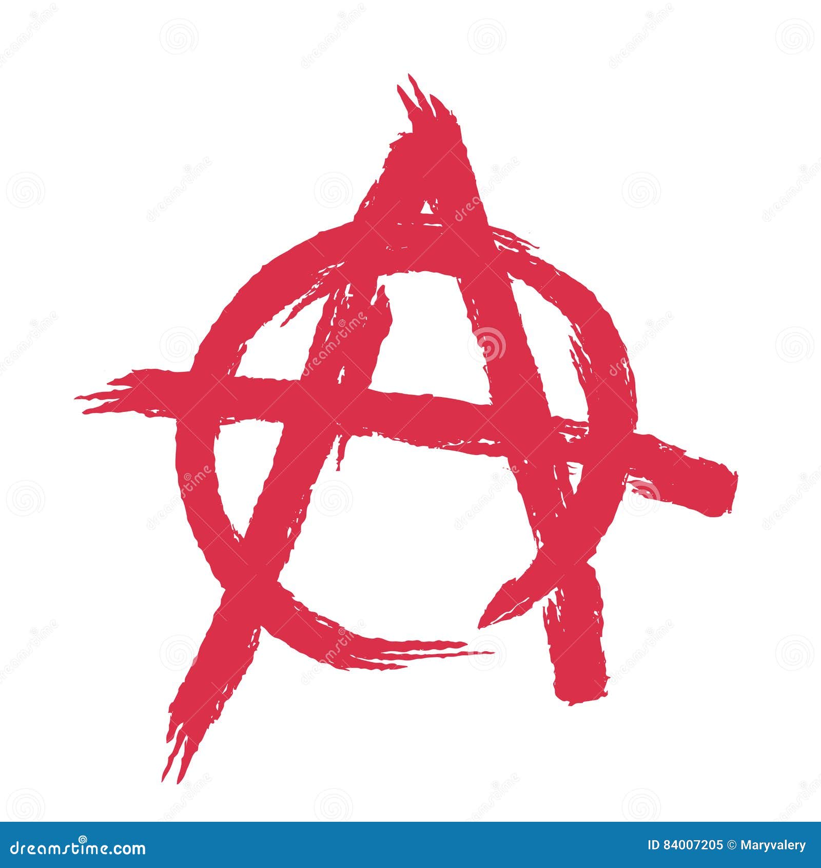 Anarchy Sign Isolated. Brush Strokes Grunge Style Stock Vector ...