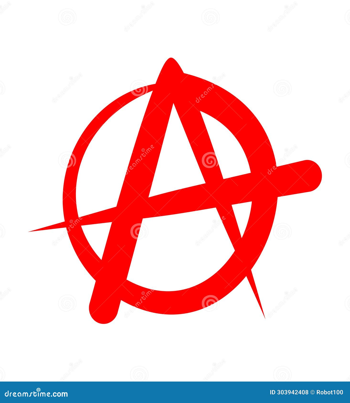 Anarchy Sign Isolated. Lack of Organized Power Symbol Stock Vector ...