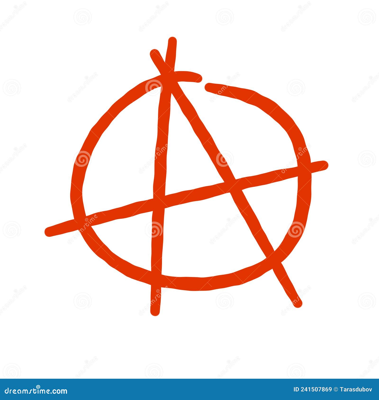 Anarchy Sign Isolated. Letter a in Circle Stock Vector - Illustration ...