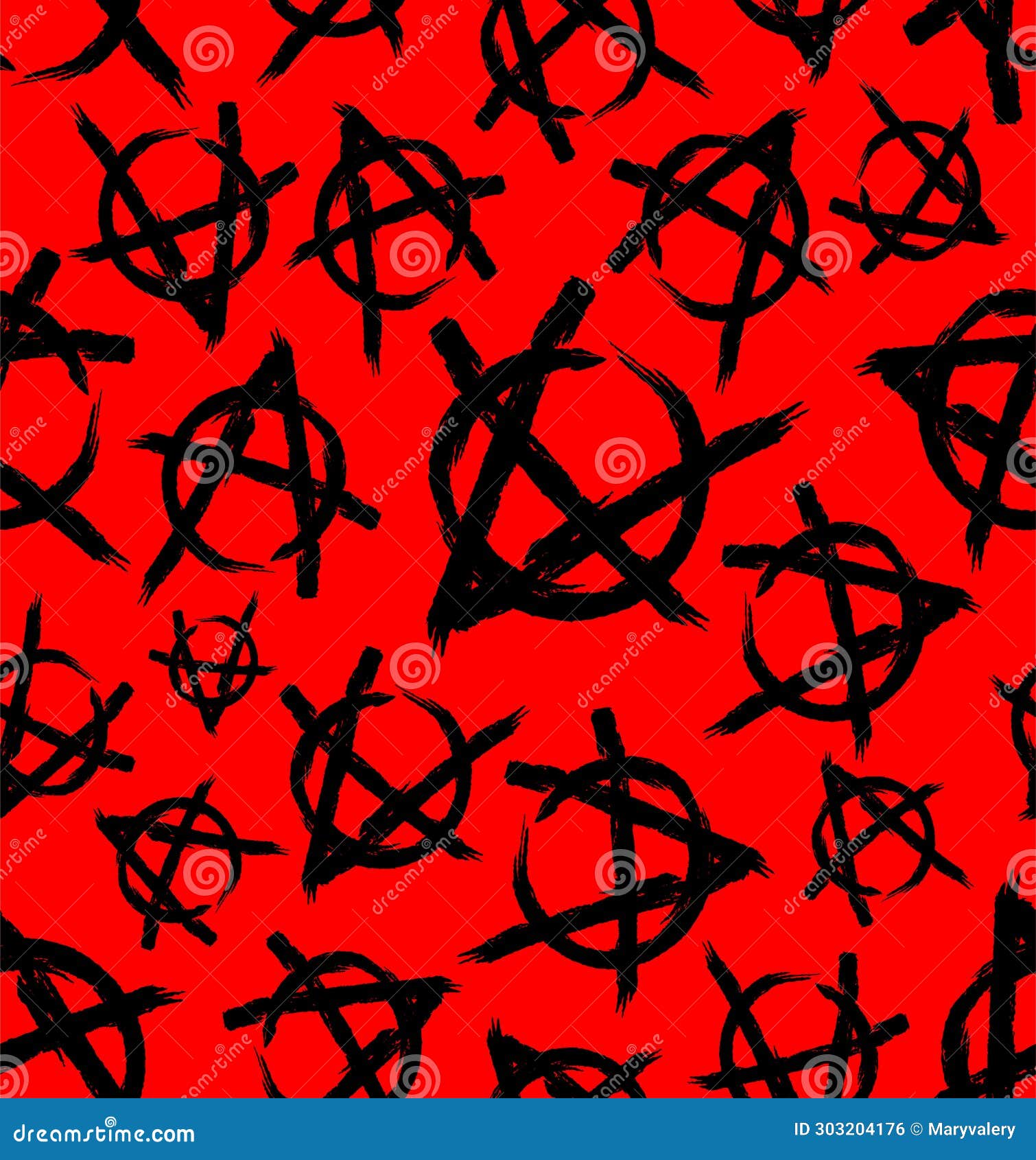 Anarchy Sign Pattern Seamless. Punk Symbol Background Stock Vector ...