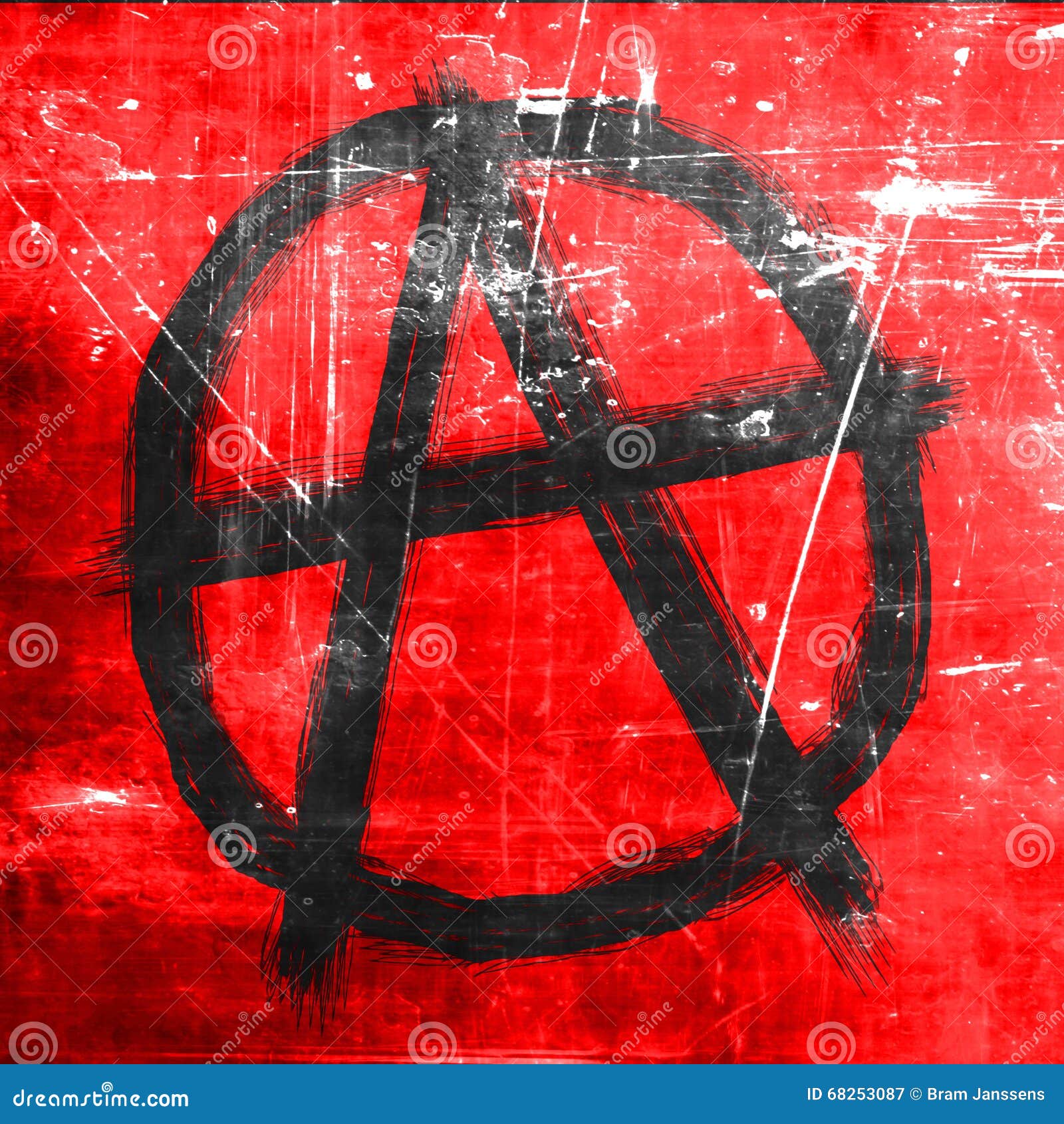 Anarchy Sign with Rough Edges Stock Image - Image of freedom, anarchy ...