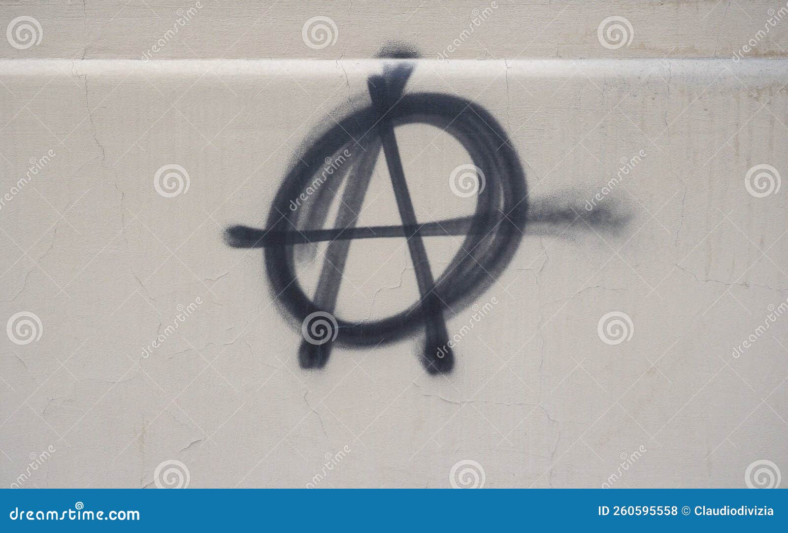 Anarchy sign on wall stock photo. Image of copy, construction - 260595558