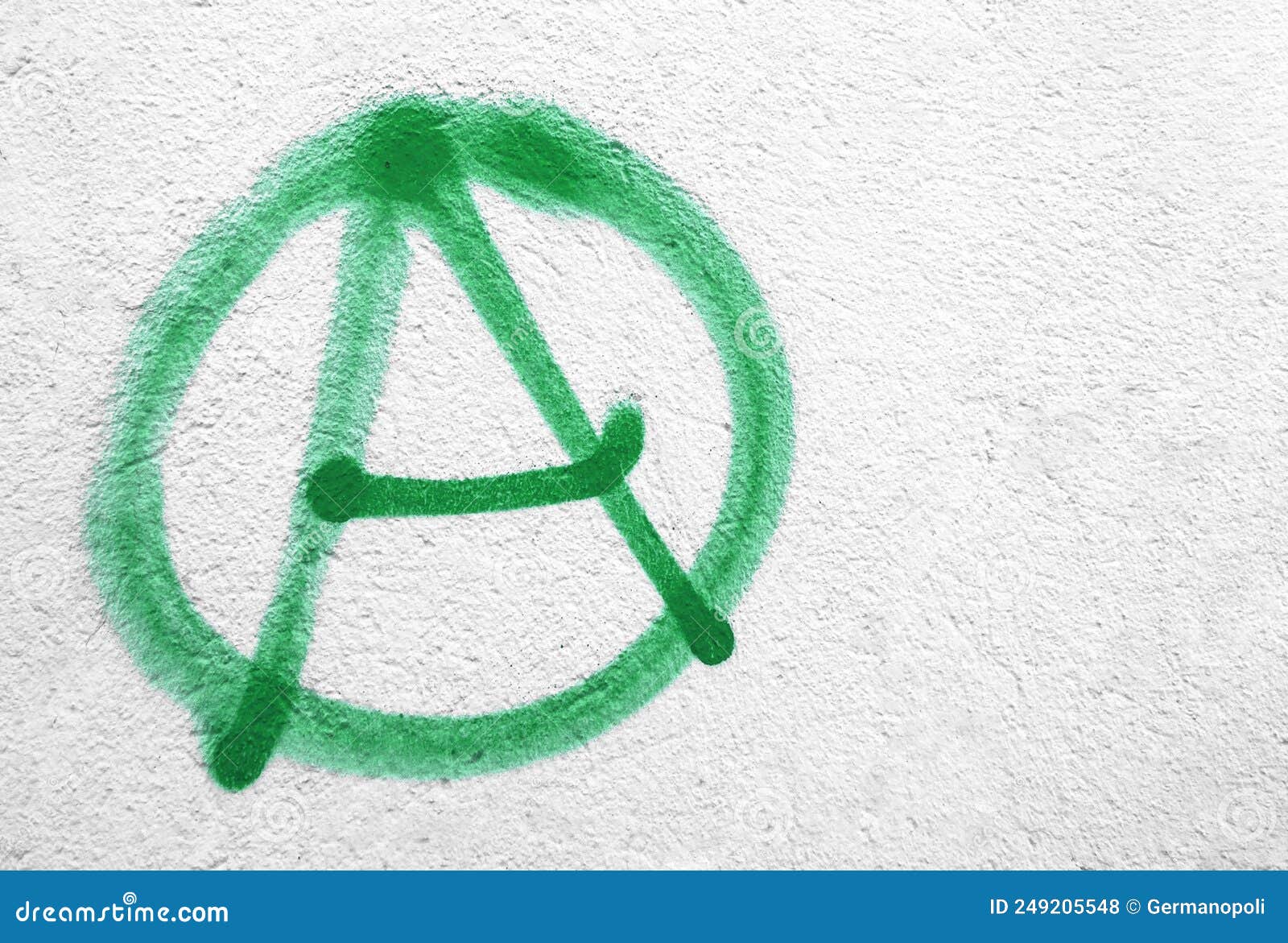 Anarchy symbol stock photo. Image of independence, concrete - 249205548