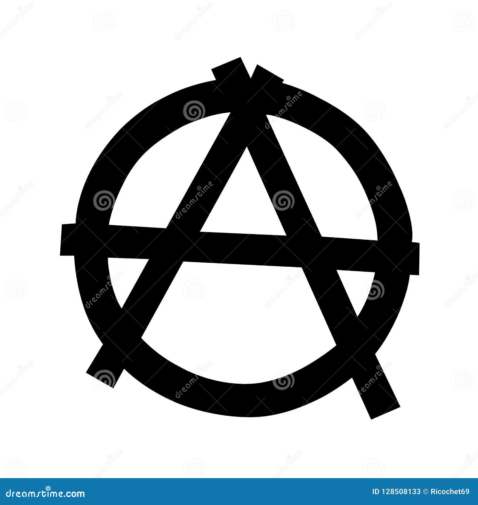 Anarchy Symbol Isolated on White Background Stock Illustration ...