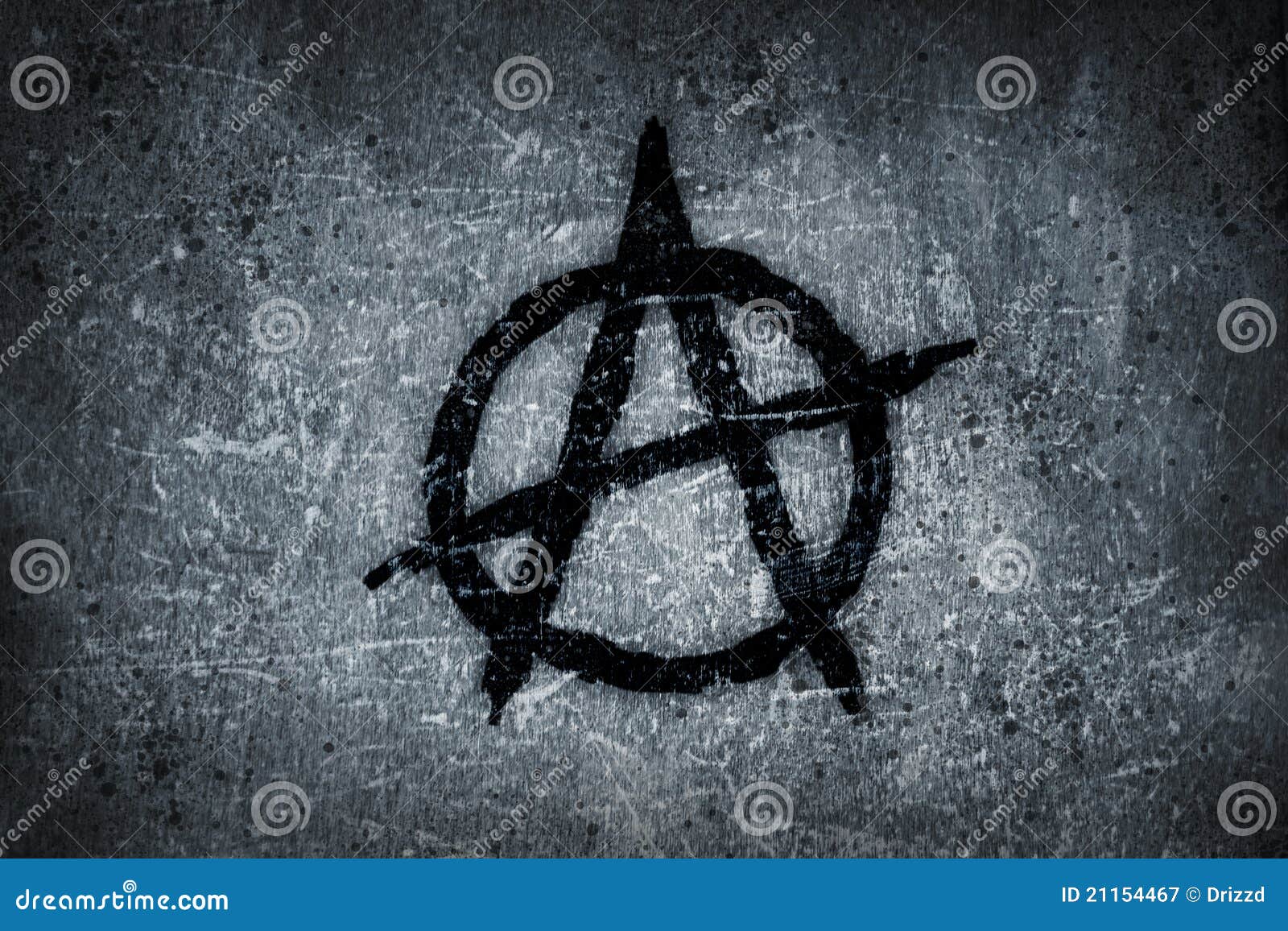 Anarchy symbol on wall stock illustration. Illustration of aged - 21154467