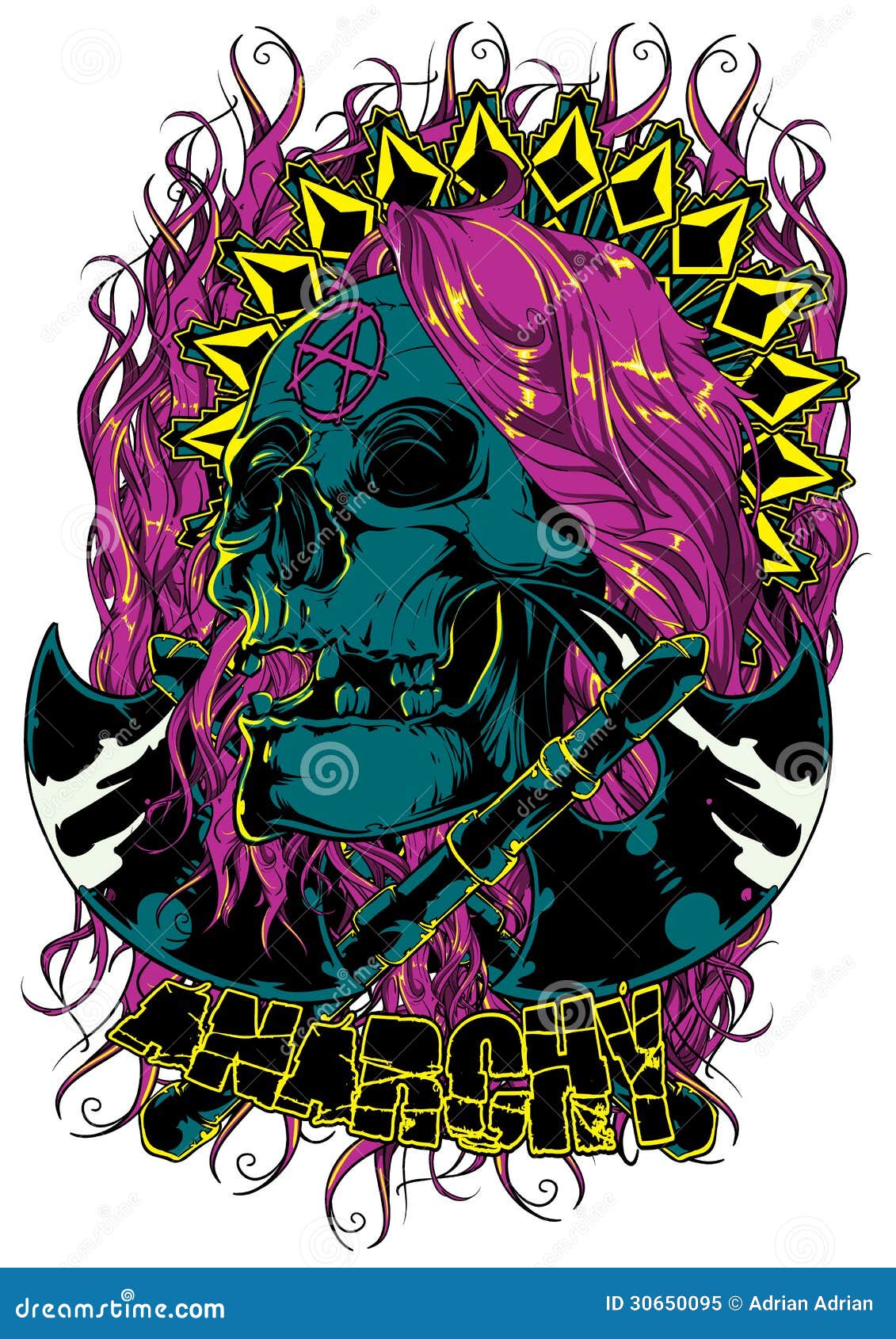 Anarchy stock vector. Illustration of blood, ghost, attack - 30650095