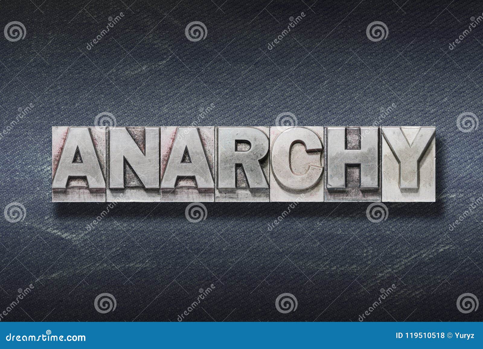 Anarchy word den stock photo. Image of letterpress, confusion - 119510518