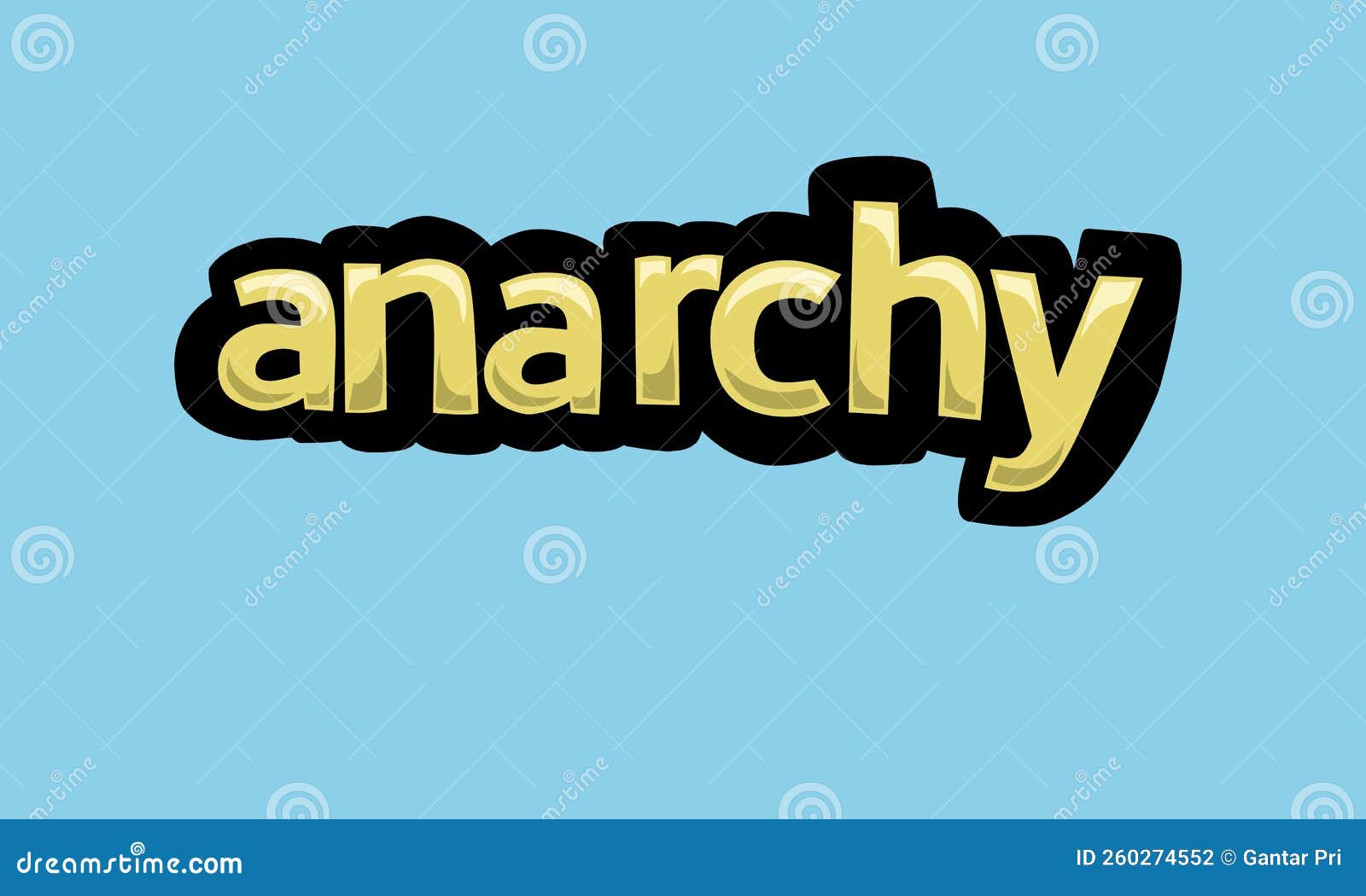 ANARCHY Writing Vector Design on a Blue Background Stock Vector ...