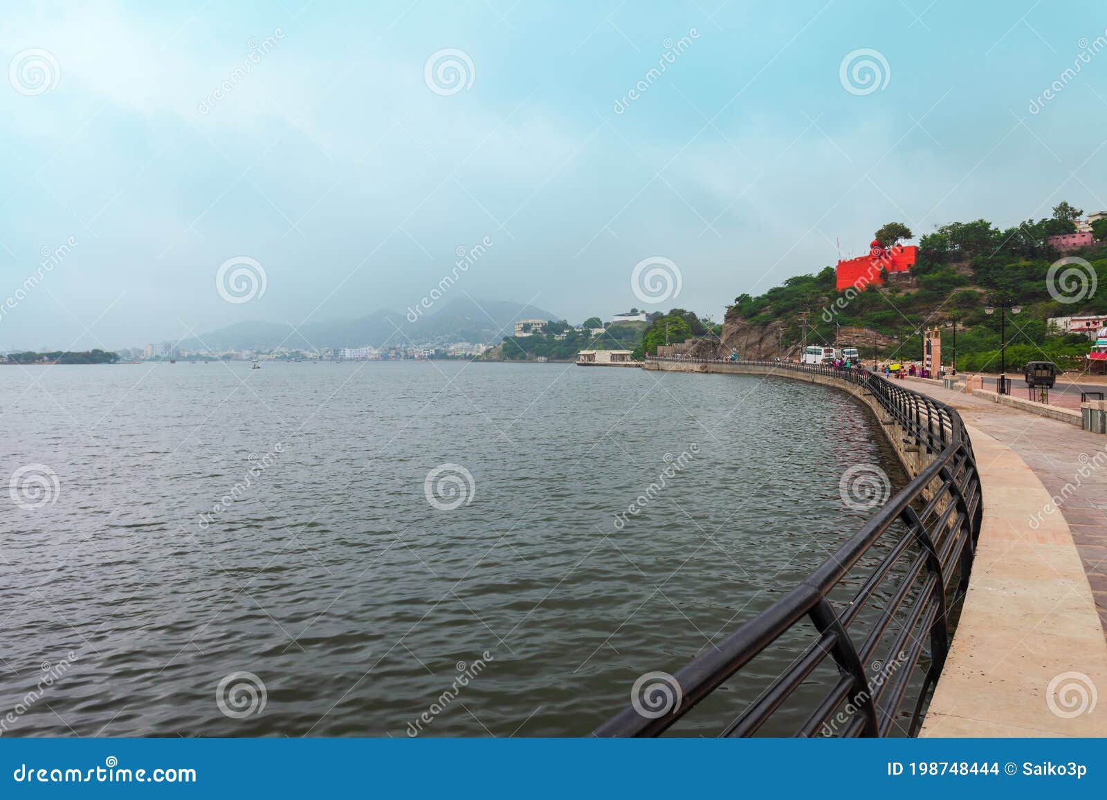 Anasagar Lake in Ajmer, Rajasthan Stock Photo - Image of ghat, pilgrim ...
