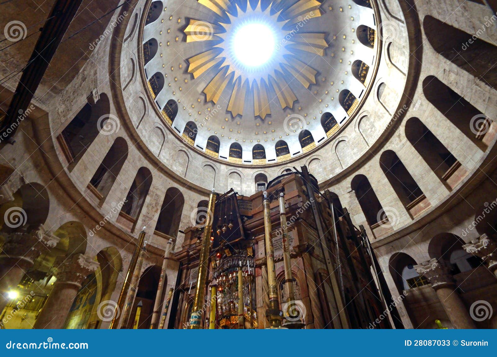 Anastasis Rotunda stock image. Image of edicule, israel - 28087033