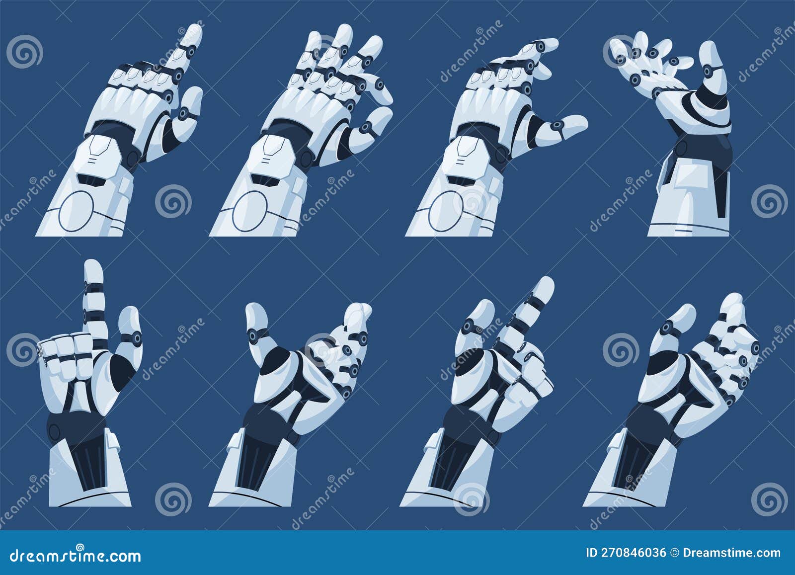 Bionic Hands Typing On Keypad, Keyboard. Robotic Arm Cyborg Using ...