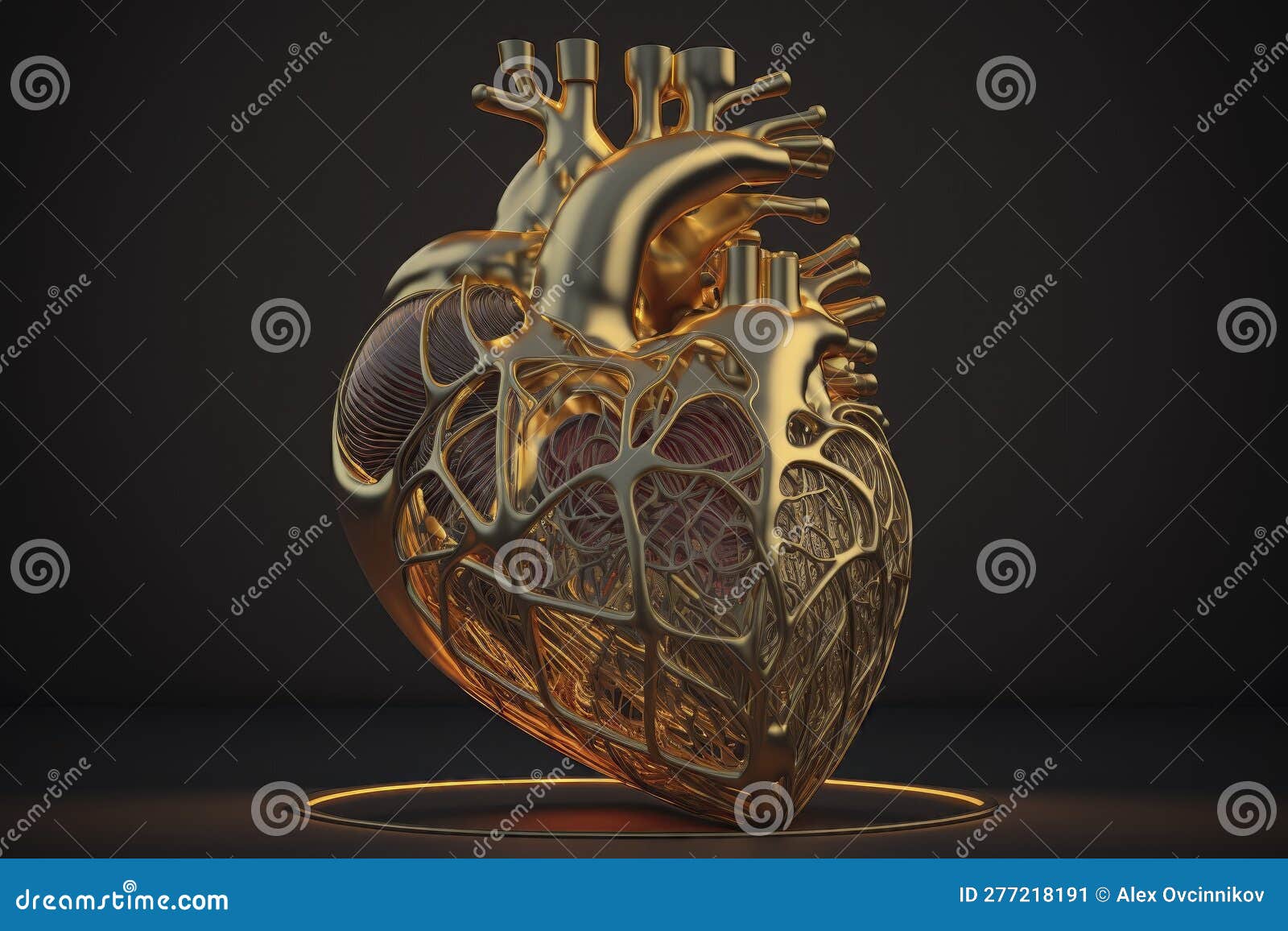 Anatomical Heart in Soft Light Studio Background for Medical Use. Stock ...