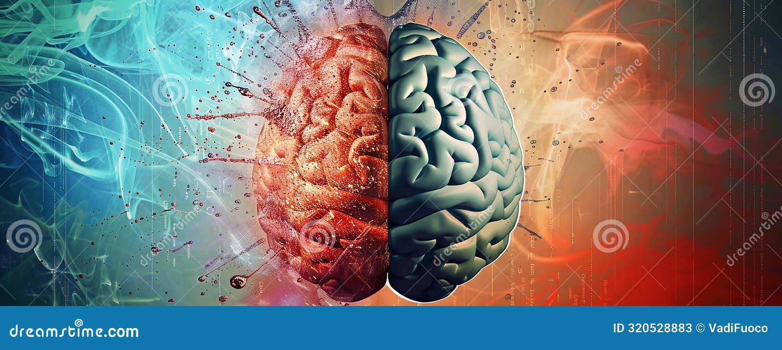 Anatomical Image of the Human Brain Creative Background. the Concept of ...