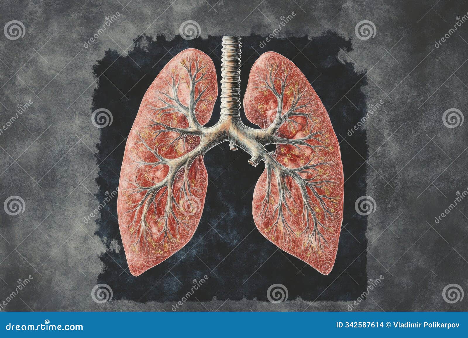 Anatomical Representation of the Human Lung Structure Stock Photo ...