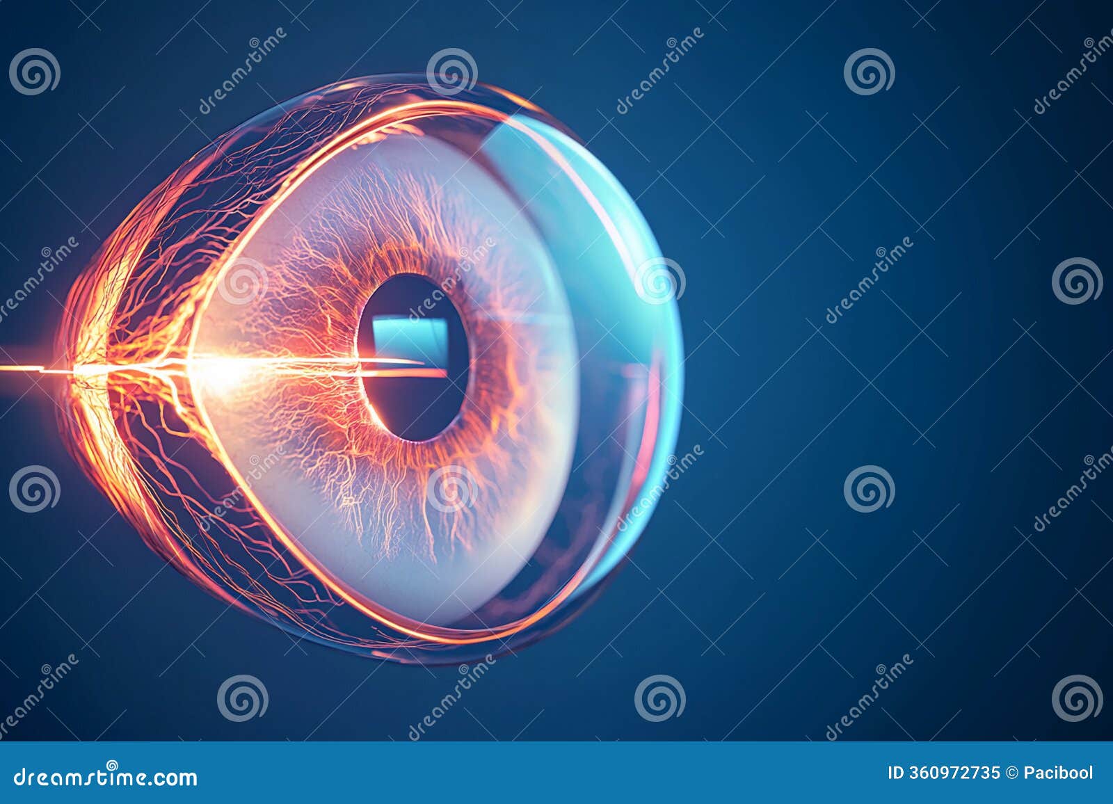 Structure Of The Cornea Medical Vector Illustration On White Background ...