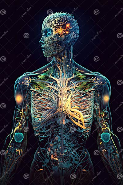 Anatomical Structure of Human Body of Biological Robot of Future with ...