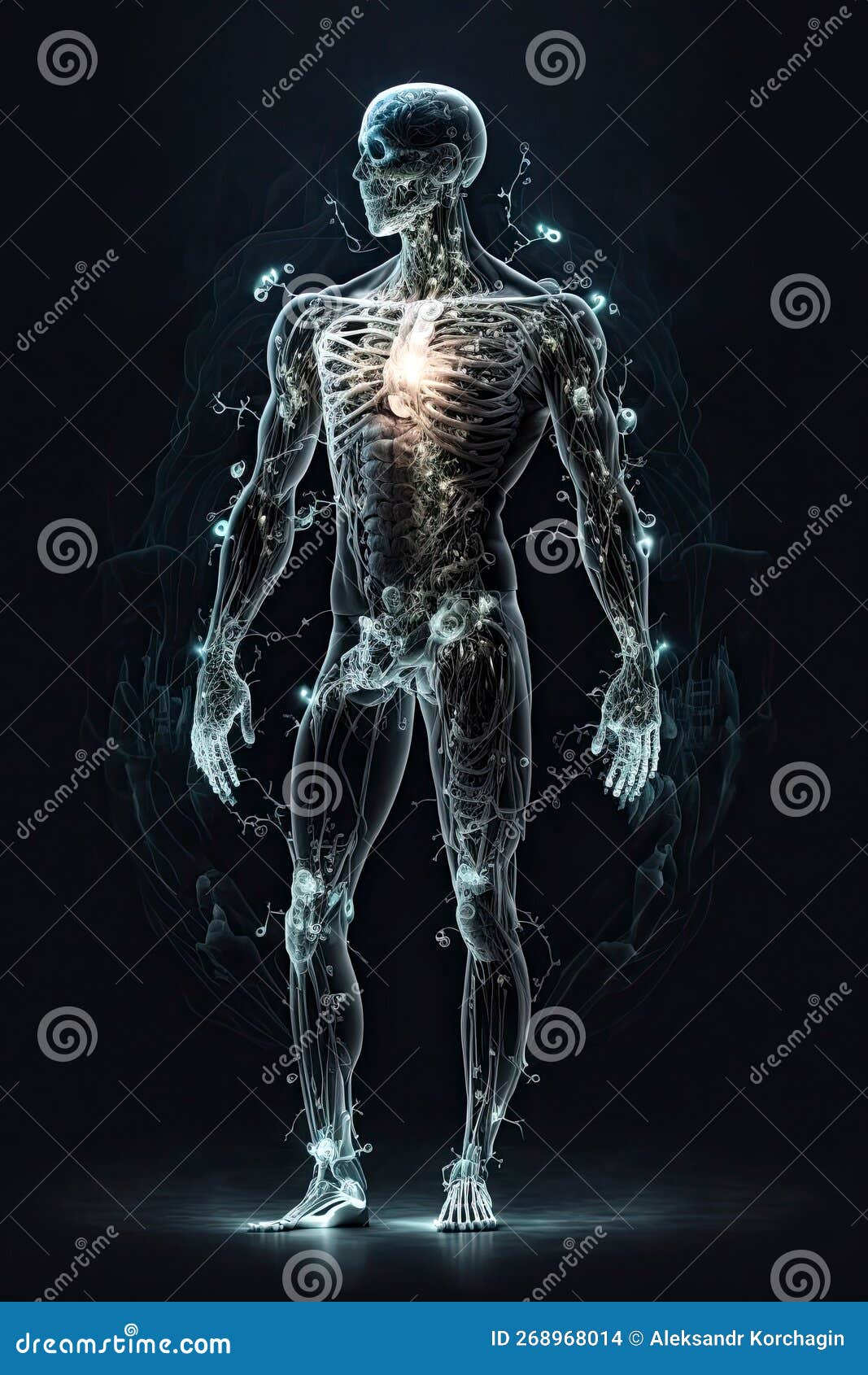 Anatomical Structure of Human Body Cyborg of Future with Artificial ...