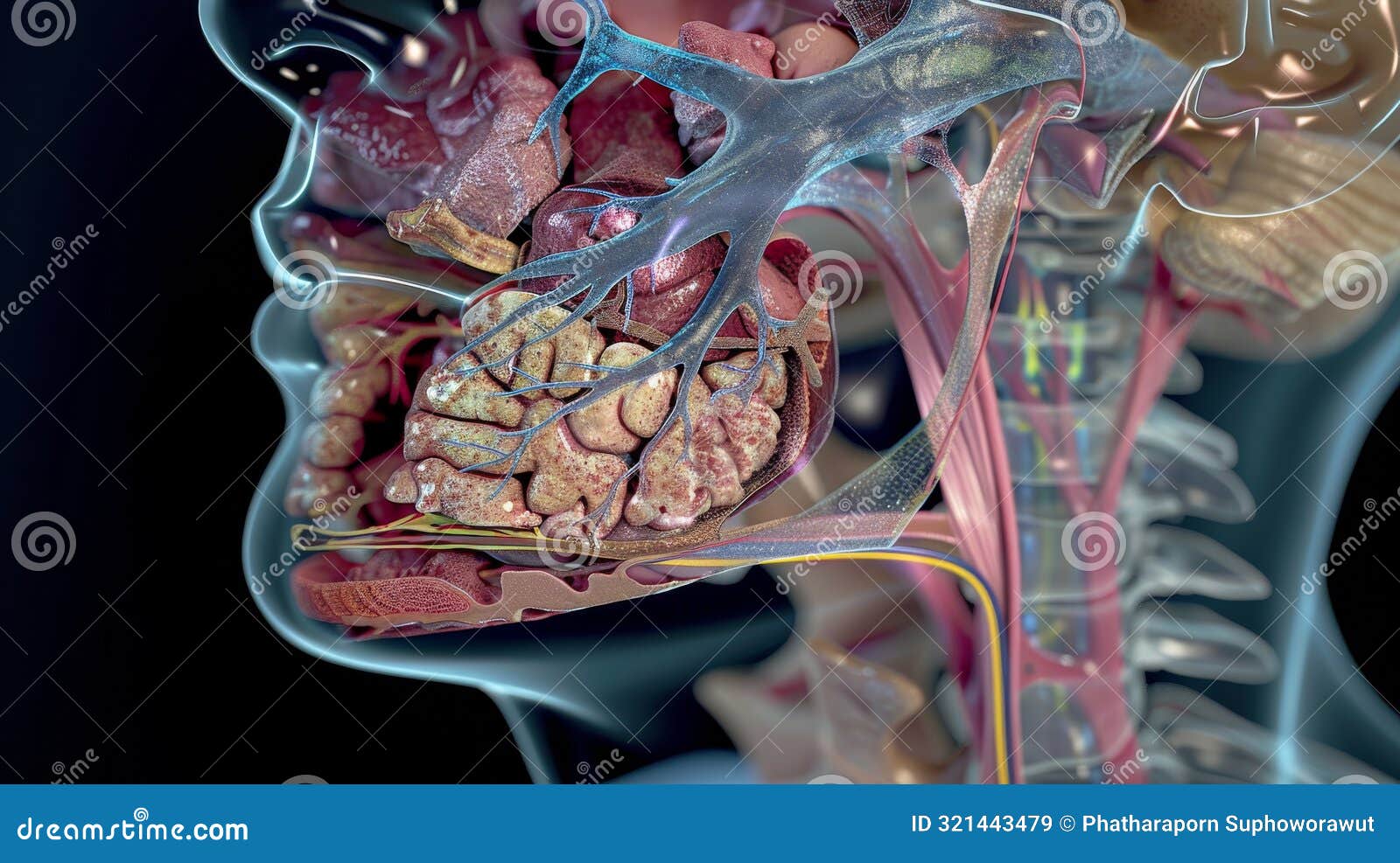 Anatomical Brain Study stock illustration. Illustration of neuroscience ...