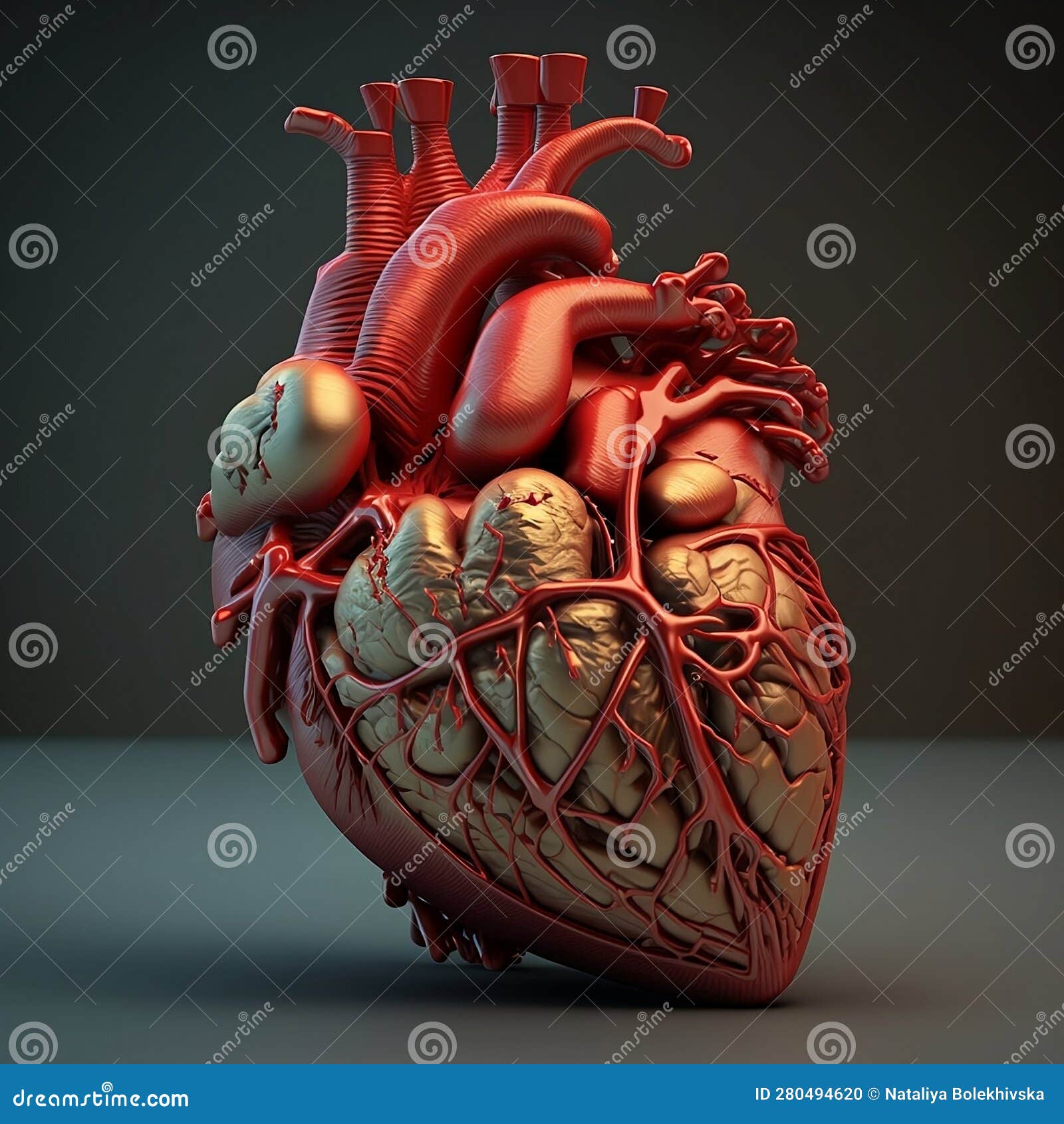 Anatomically Correct Detailed Human Heart Model, Isolated on Simple ... Anatomically Correct Detailed Human Heart Model, Isolated on Simple ...