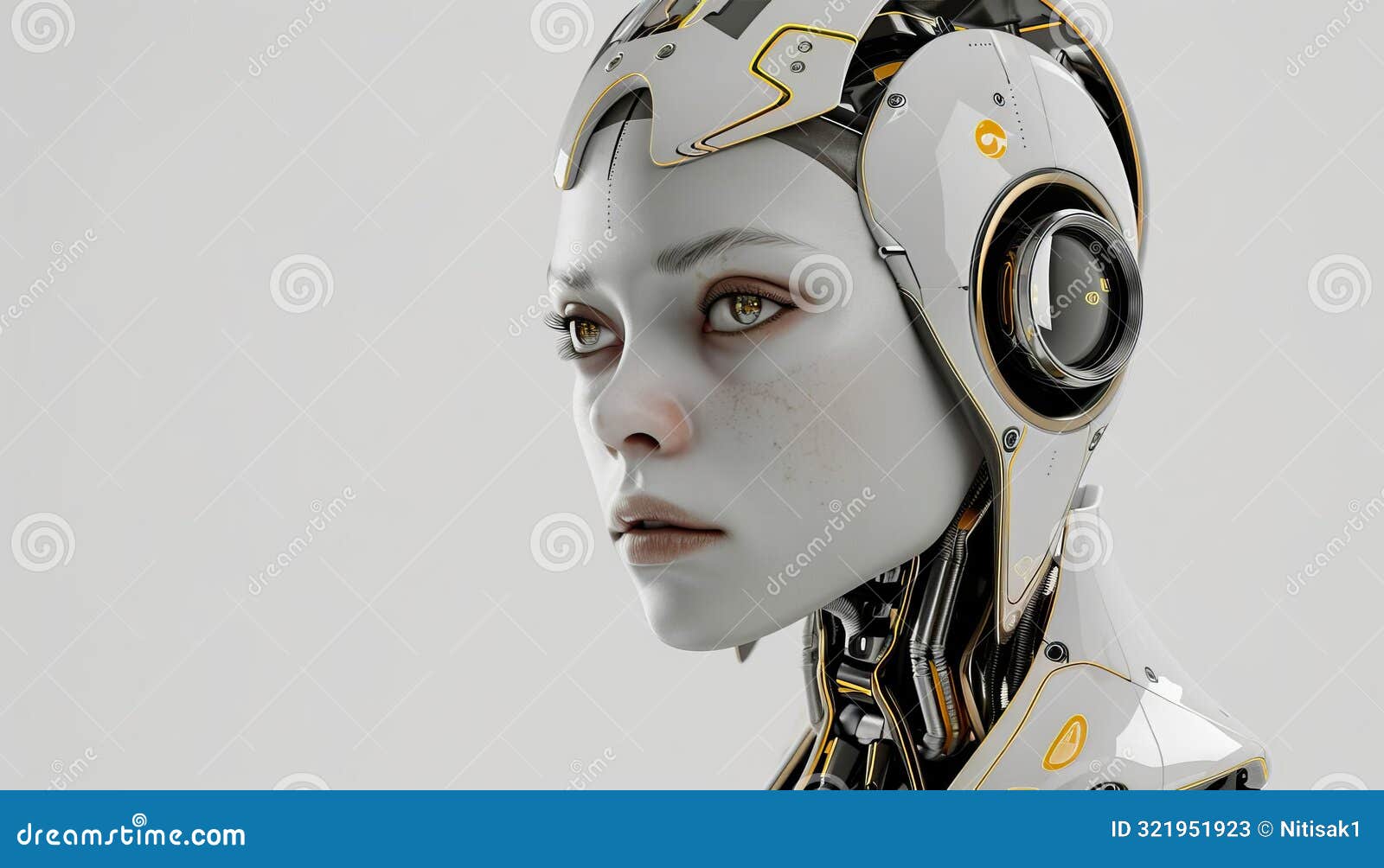 162 Anatomically Precise Cyborg Android Robot Female Character Render ...