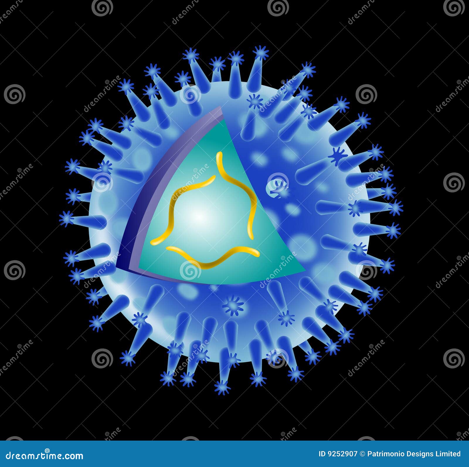Anatomie De Virus De Grippe De Grippe Illustration Stock - Illustration ...