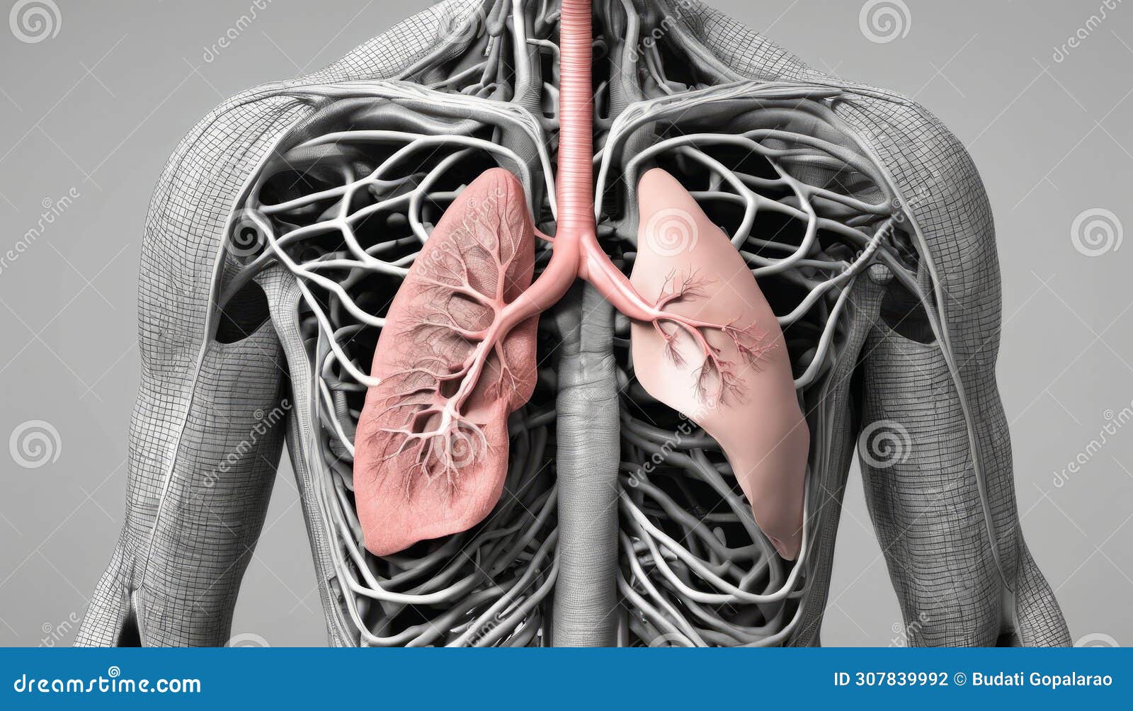 Anatomie Des Menschlichen Atemsystems Stock Abbildung - Illustration ...