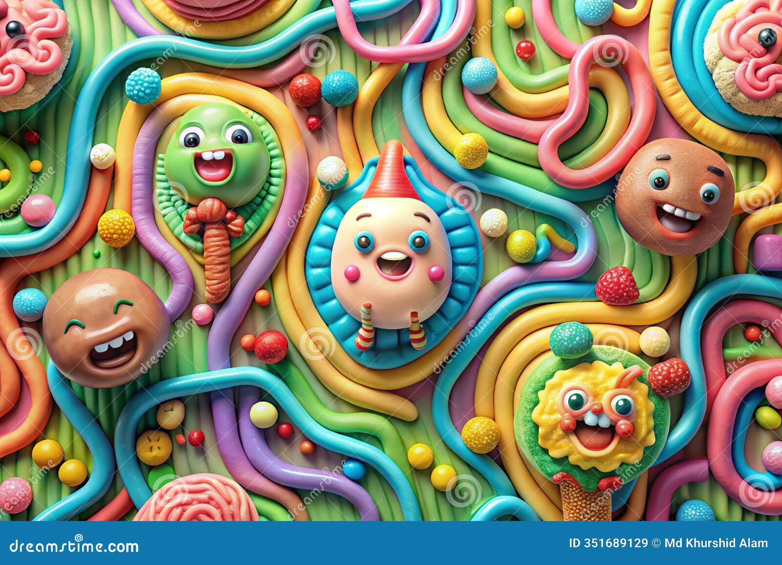 Anatomy Inspired Digestive System Artwork in a Vibrant, Fun, and ...