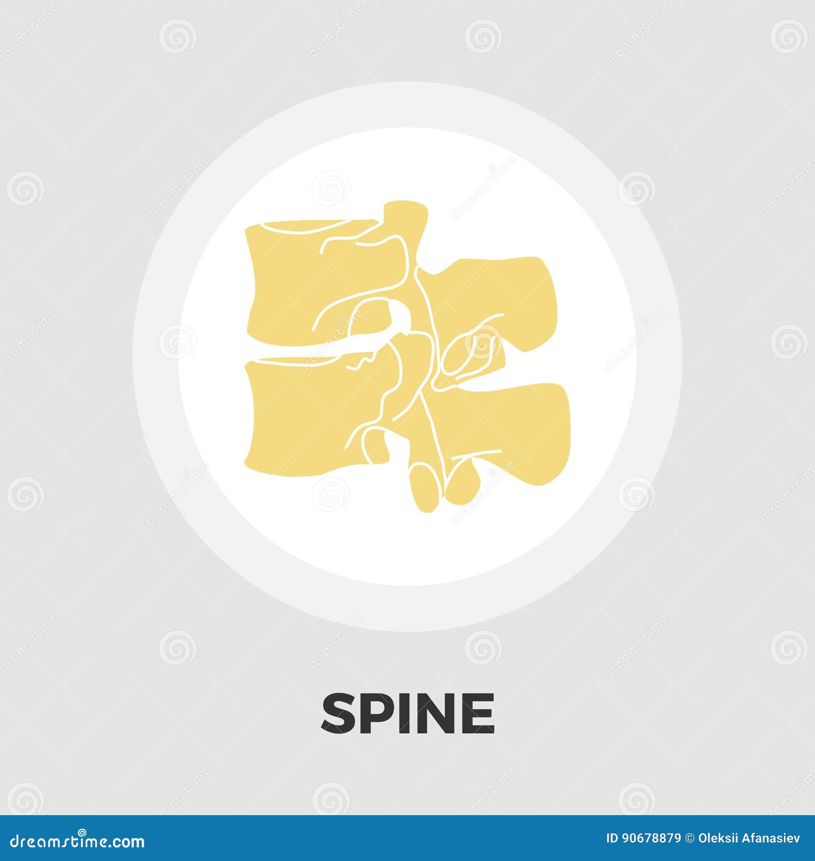 Anatomy spine icon flat stock vector. Illustration of backache - 90678879